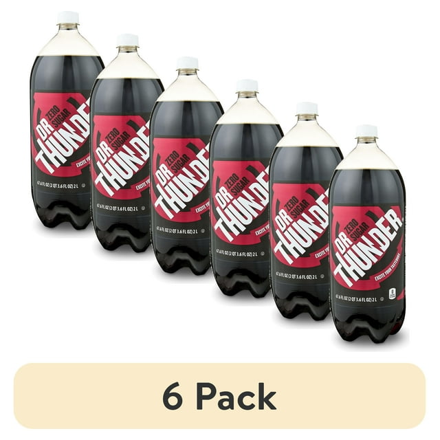 (6 pack) Great Value Dr Thunder Zero Sugar Soda Pop, 2 Liter Bottle - Walmart.com