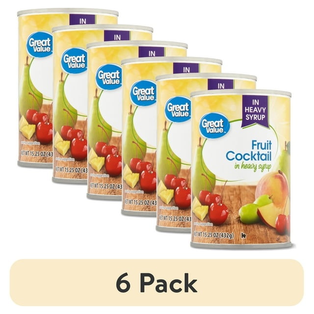 (6 pack) Great Value Fruit Cocktail in Heavy Syrup, 15.25 oz - Walmart ...