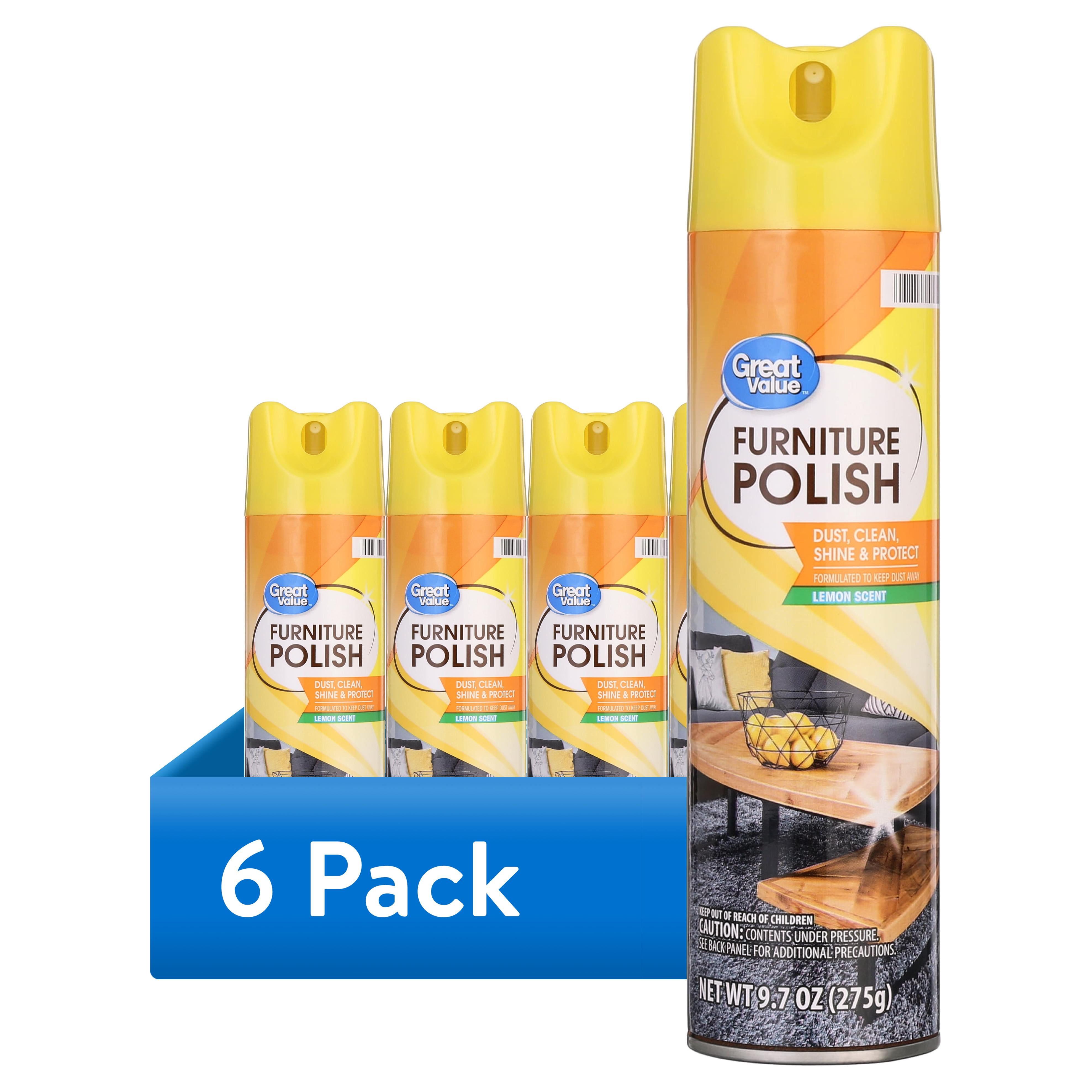 (6 pack) Great Value Furniture Polish, Lemon Scent, 9.7 oz - Walmart.com