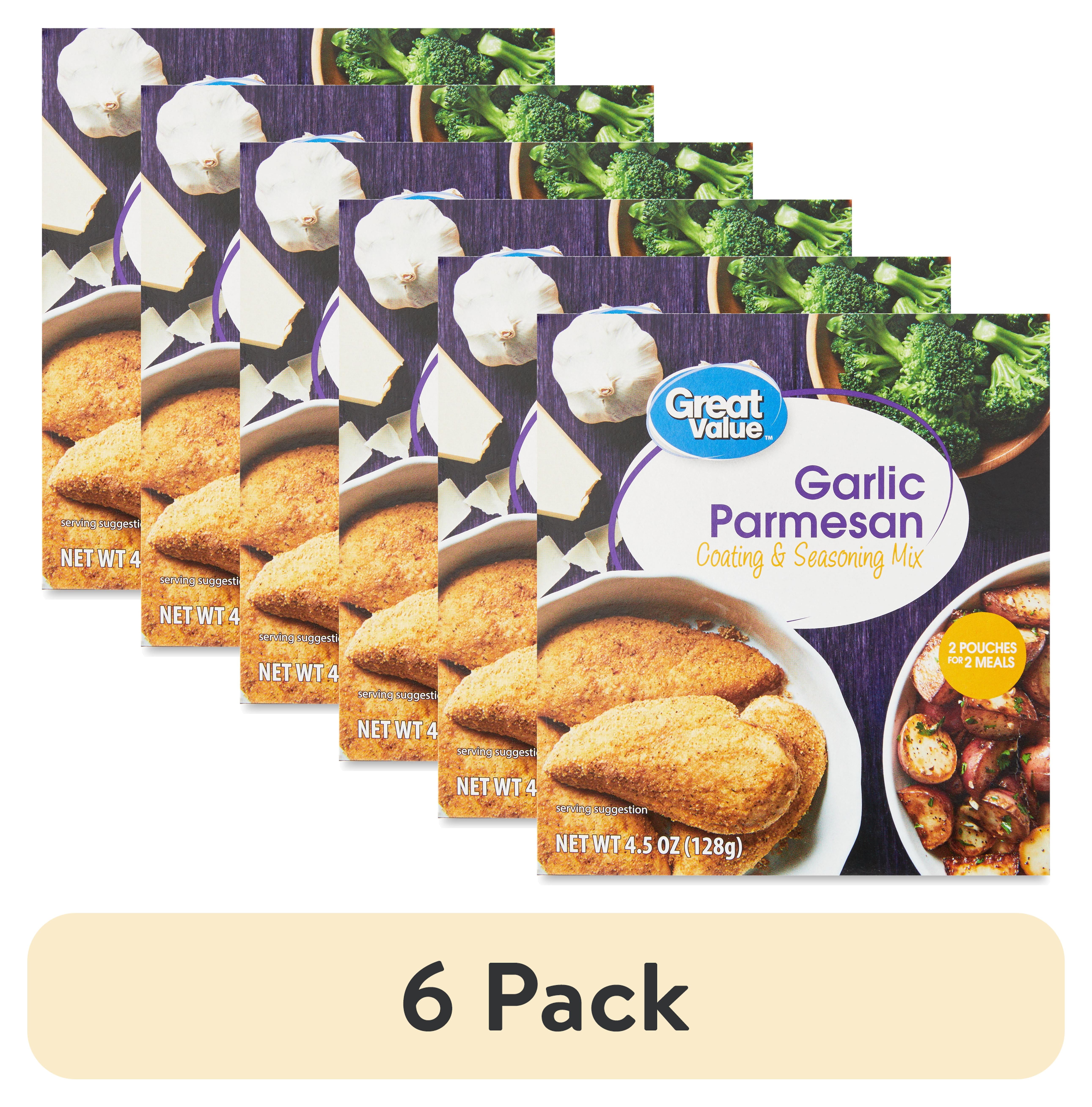 (6 pack) Great Value Coatings & Batters Garlic Parmesan Coating ...