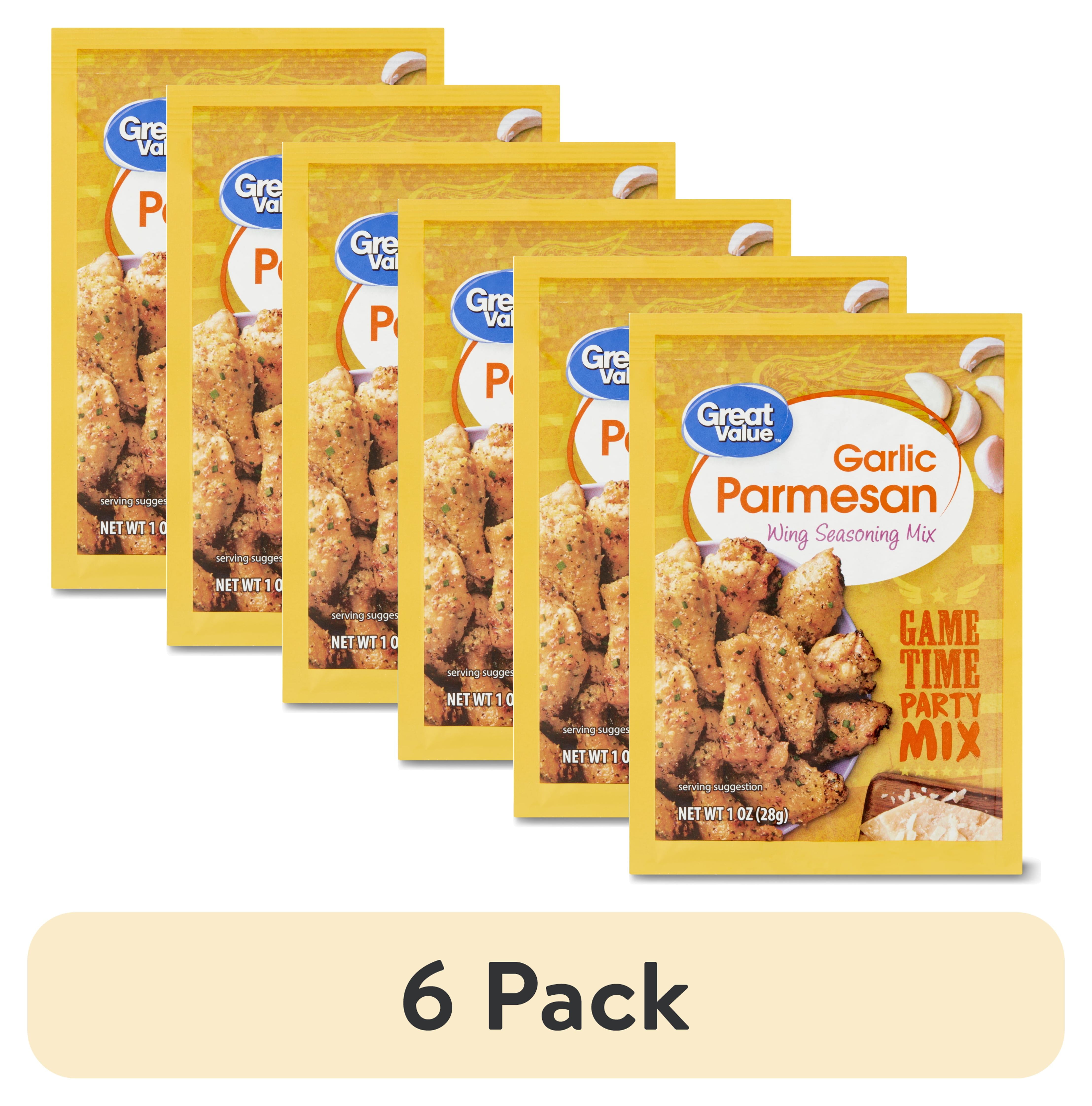 (6 pack) Great Value Garlic Parmesan Wing Seasoning Mix, 1 oz - Walmart.com