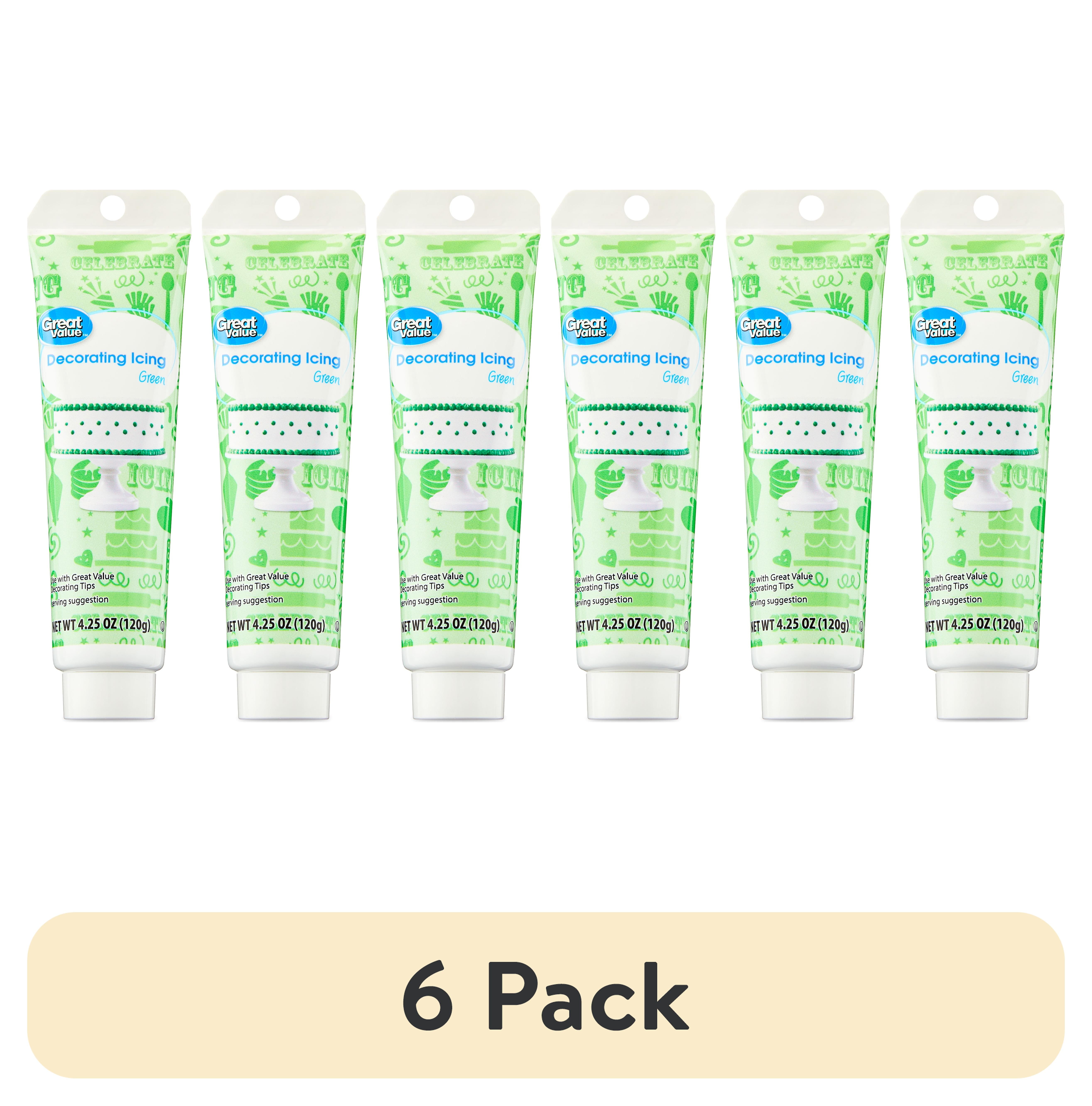 (6 pack) Great Value Green Decorating Icing, 4.25 oz - Walmart.com