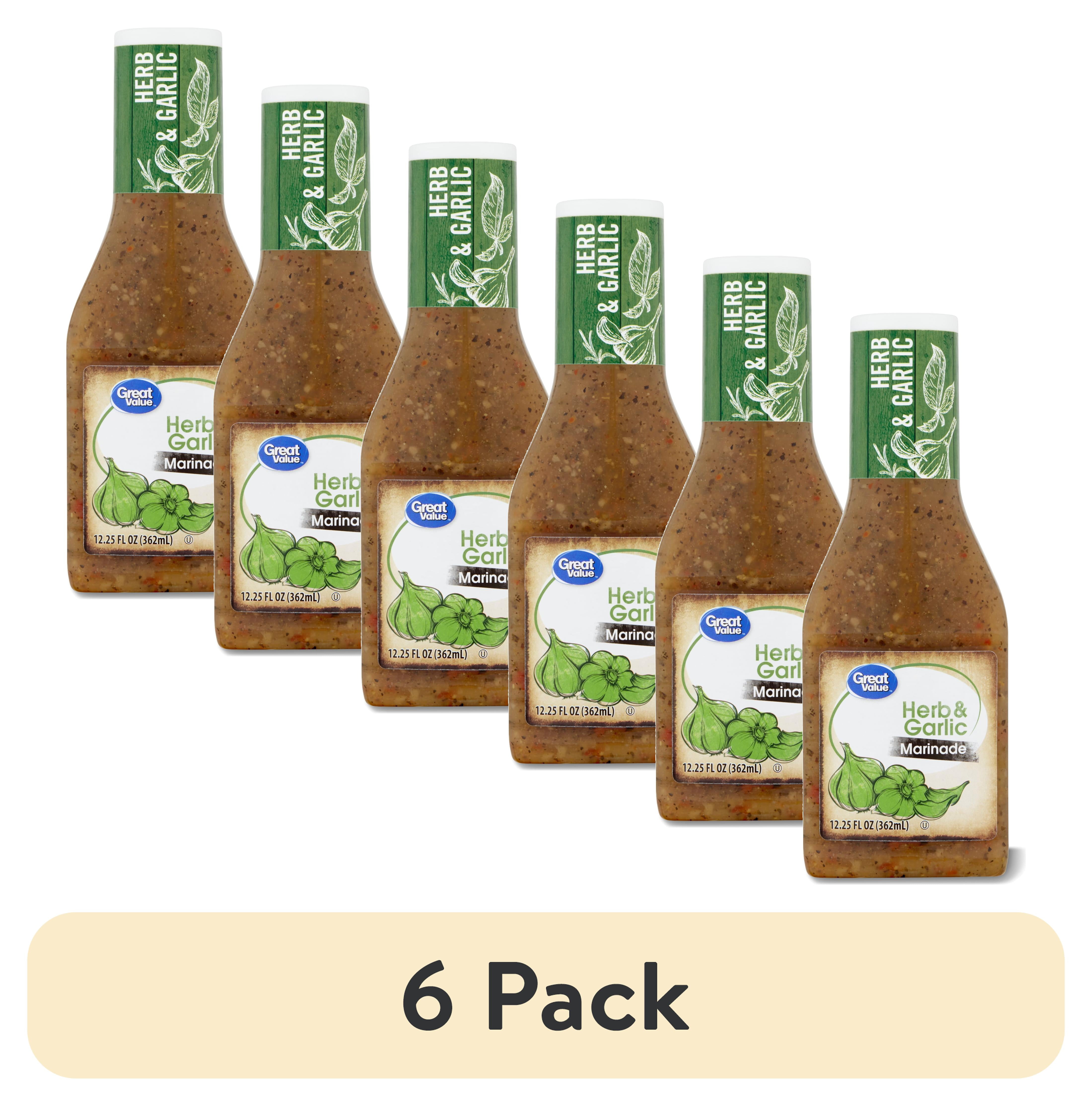 (6 pack) Great Value Herb & Garlic Marinade, 12.25 fl oz - Walmart.com