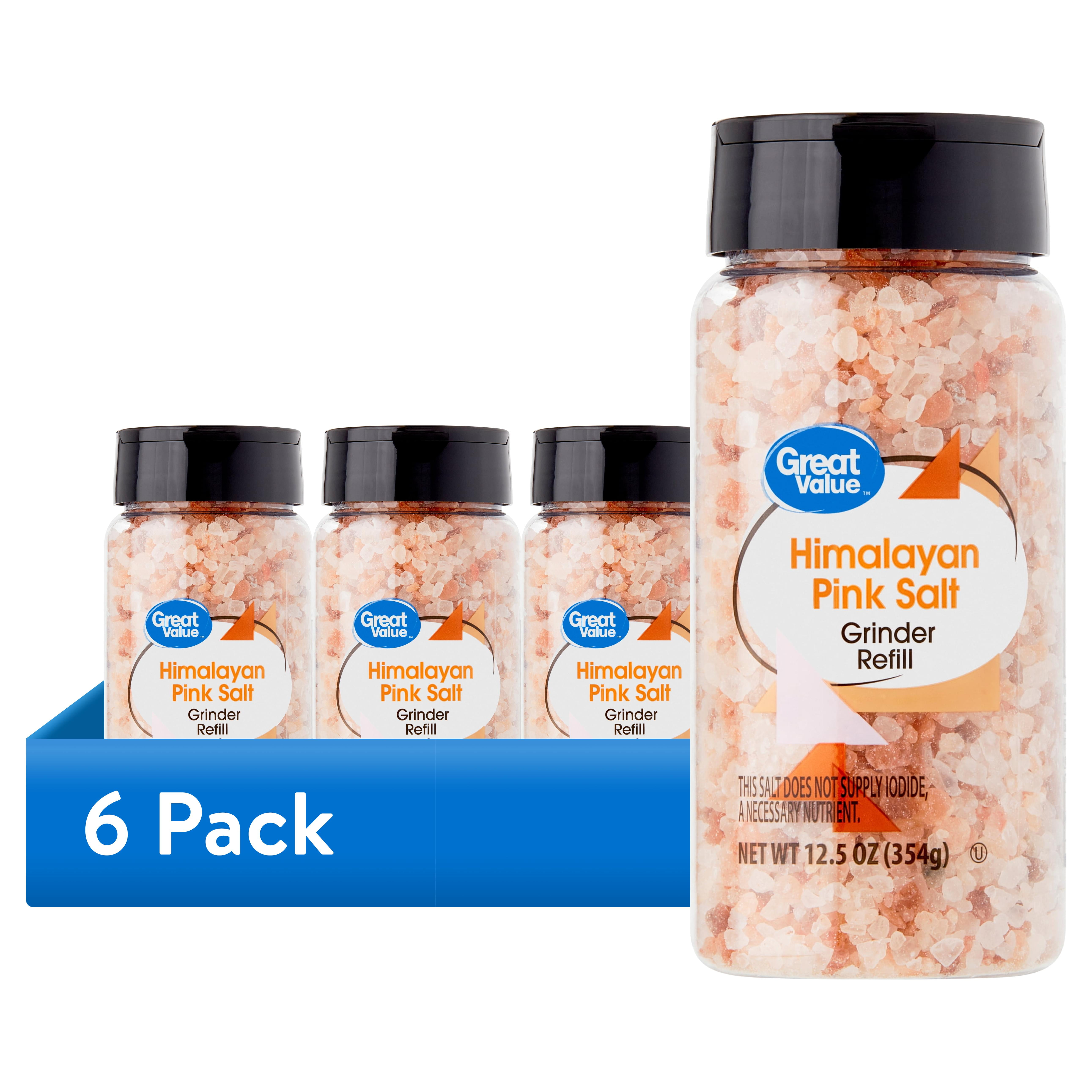 (6 pack) Great Value Himalayan Pink Salt Grinder Refill, 12.5 oz ...