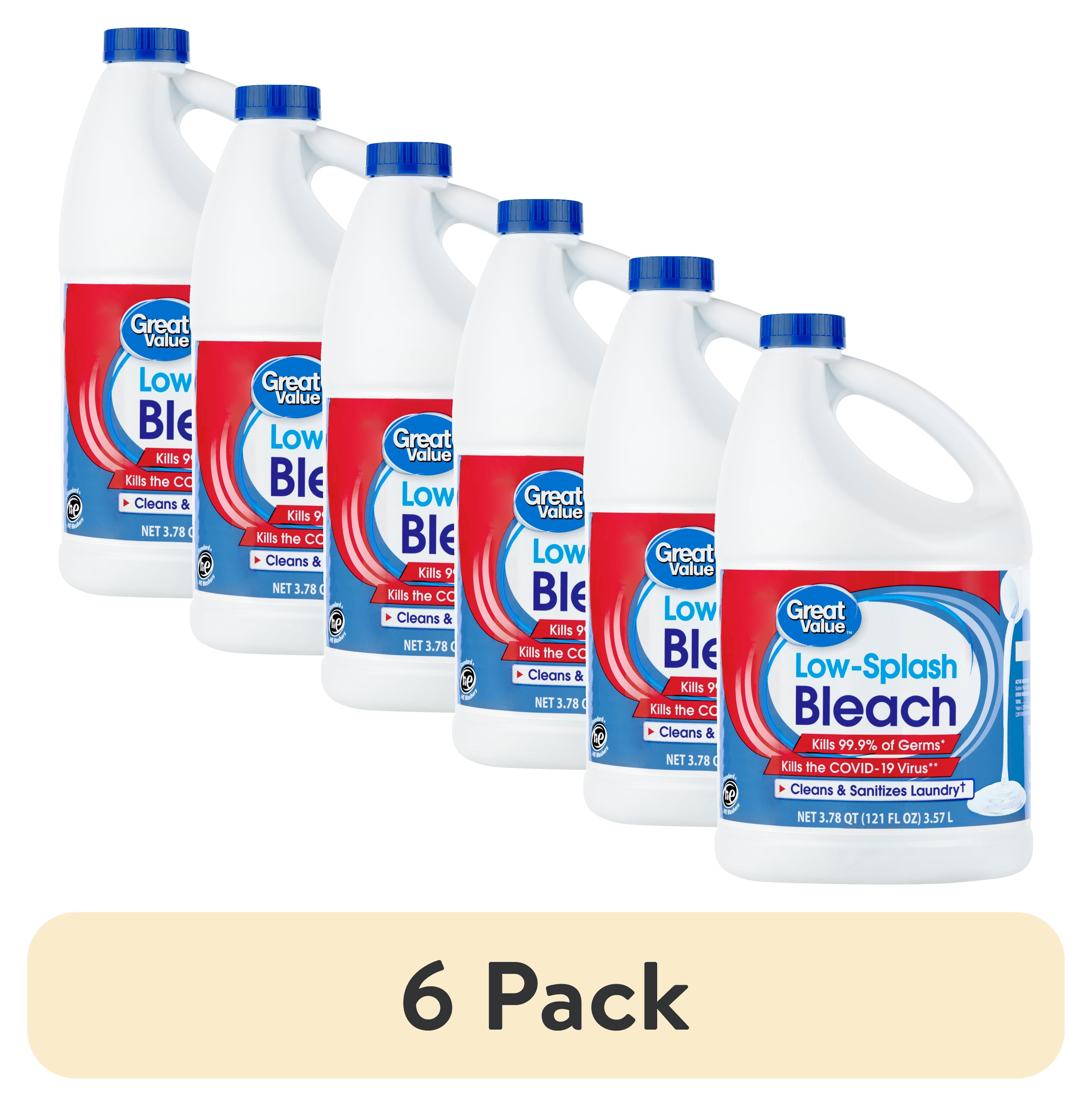 (6 pack) Great Value Low Splash Bleach Regular, 121 oz - Walmart.com