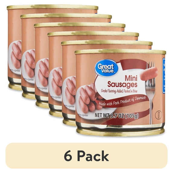 (6 pack) Great Value Mini Sausages, 3.7 oz - Walmart.com