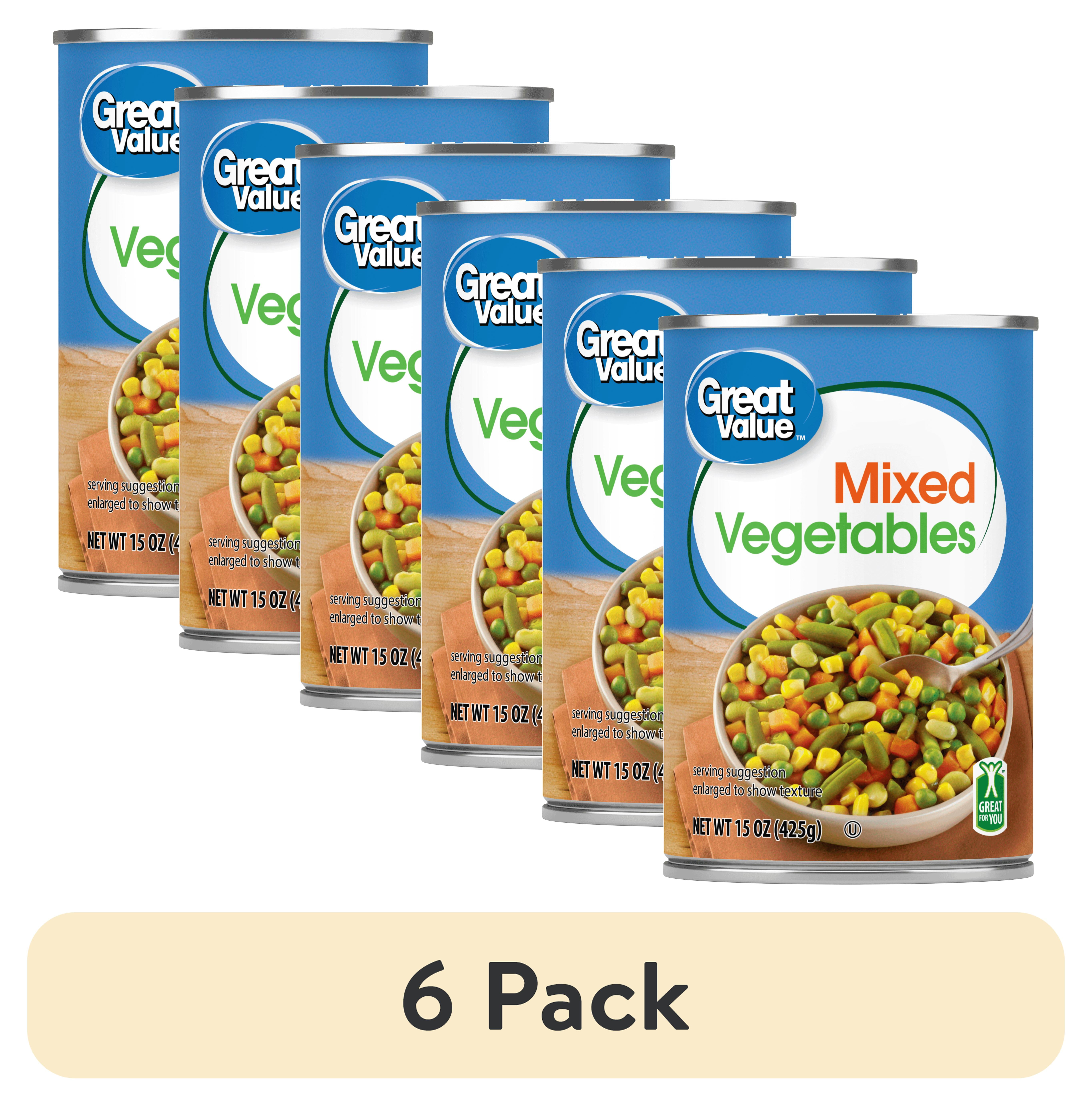 (6 pack) Great Value Mixed Vegetables, 15 oz - Walmart.com