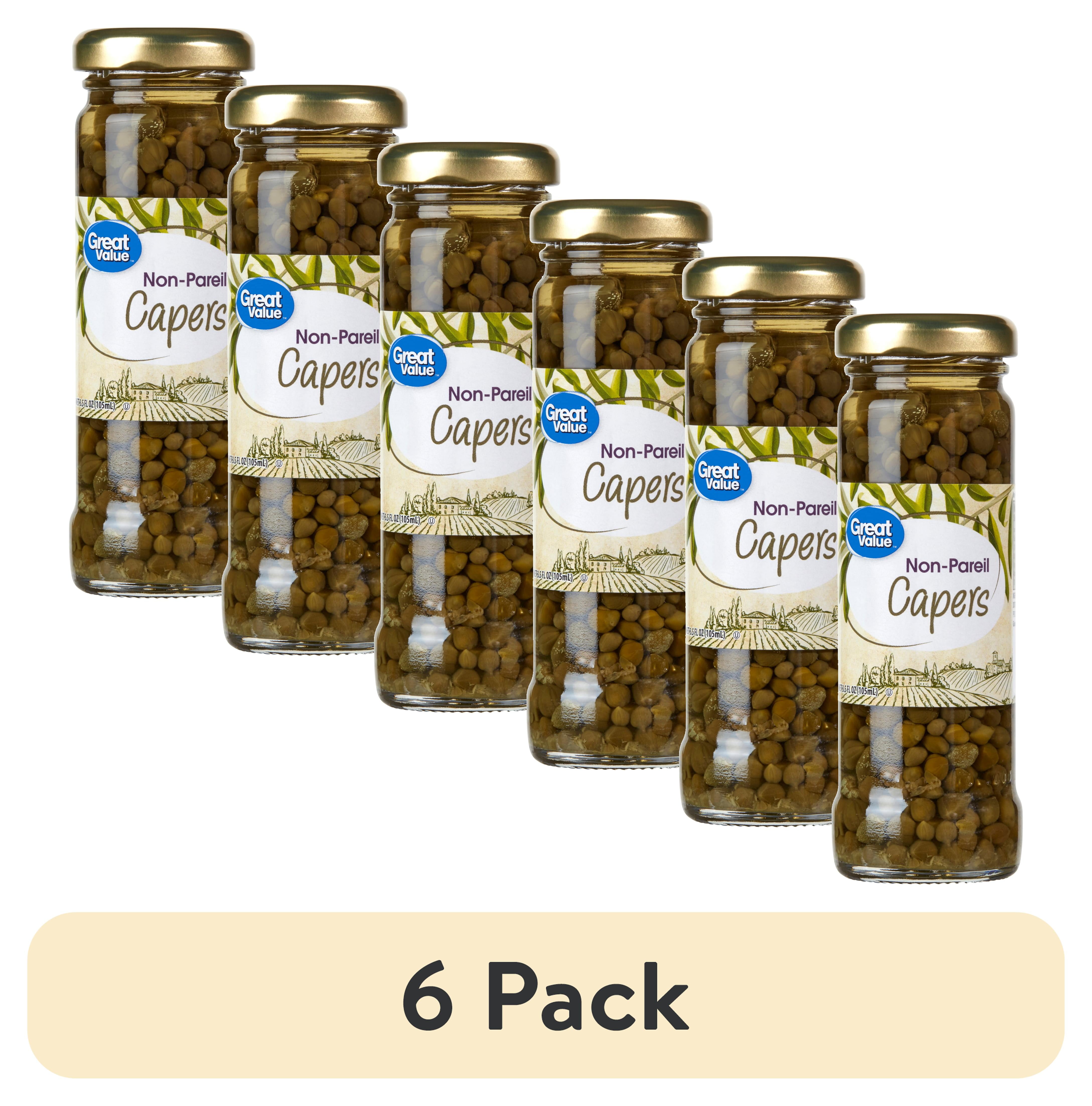 (6 pack) Great Value Non-Pareil Capers, 3.5 fl oz - Walmart.com