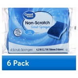 (6 pack) Great Value Non-Scratch Scrub Sponges, 4 Count - Walmart.com