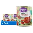 (6 pack) Great Value Organic Diced Tomatoes in Tomato Juice, 28 oz ...