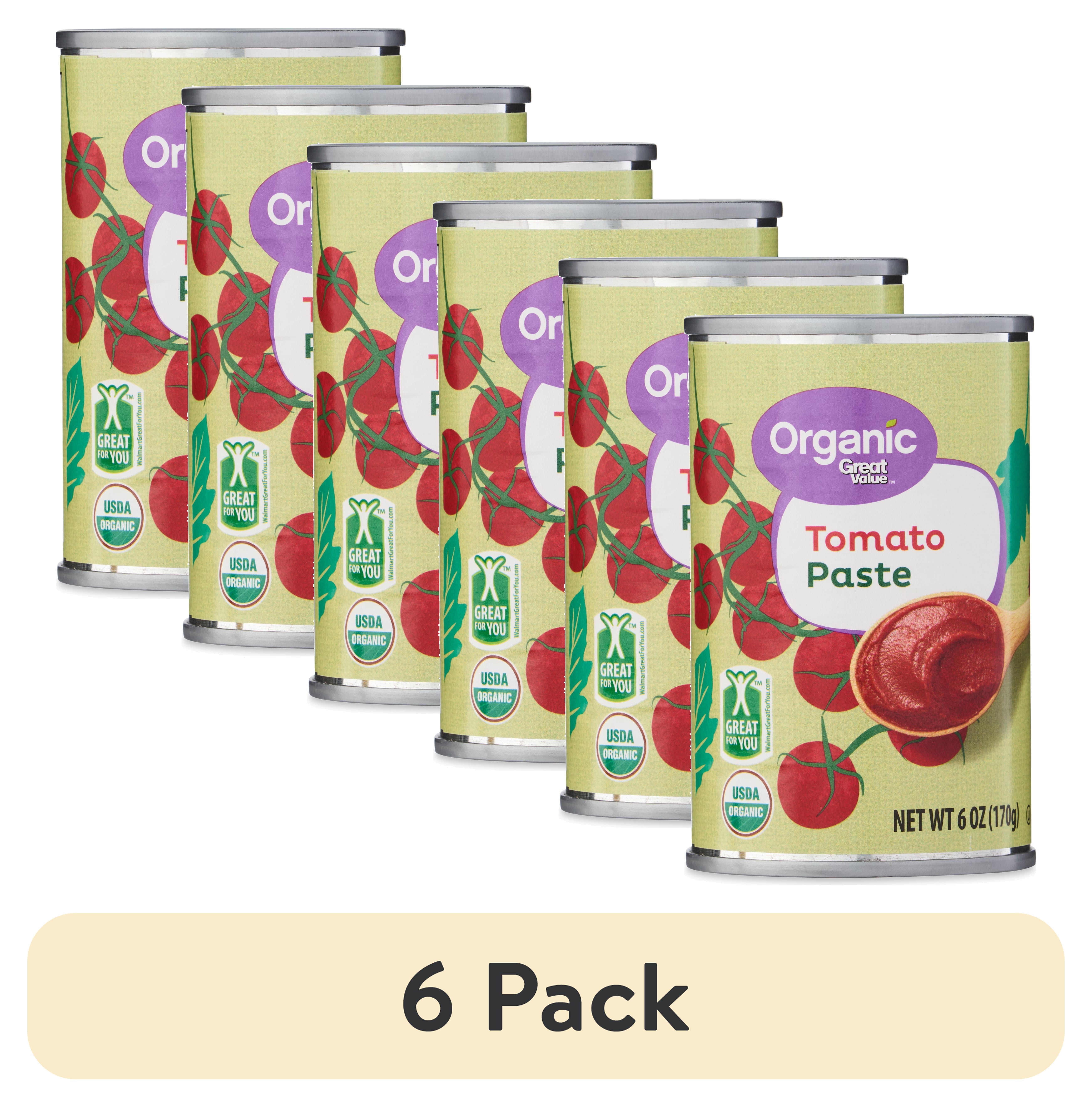 (6 pack) Great Value Organic Tomato Paste, 6 oz, Can - Walmart.com