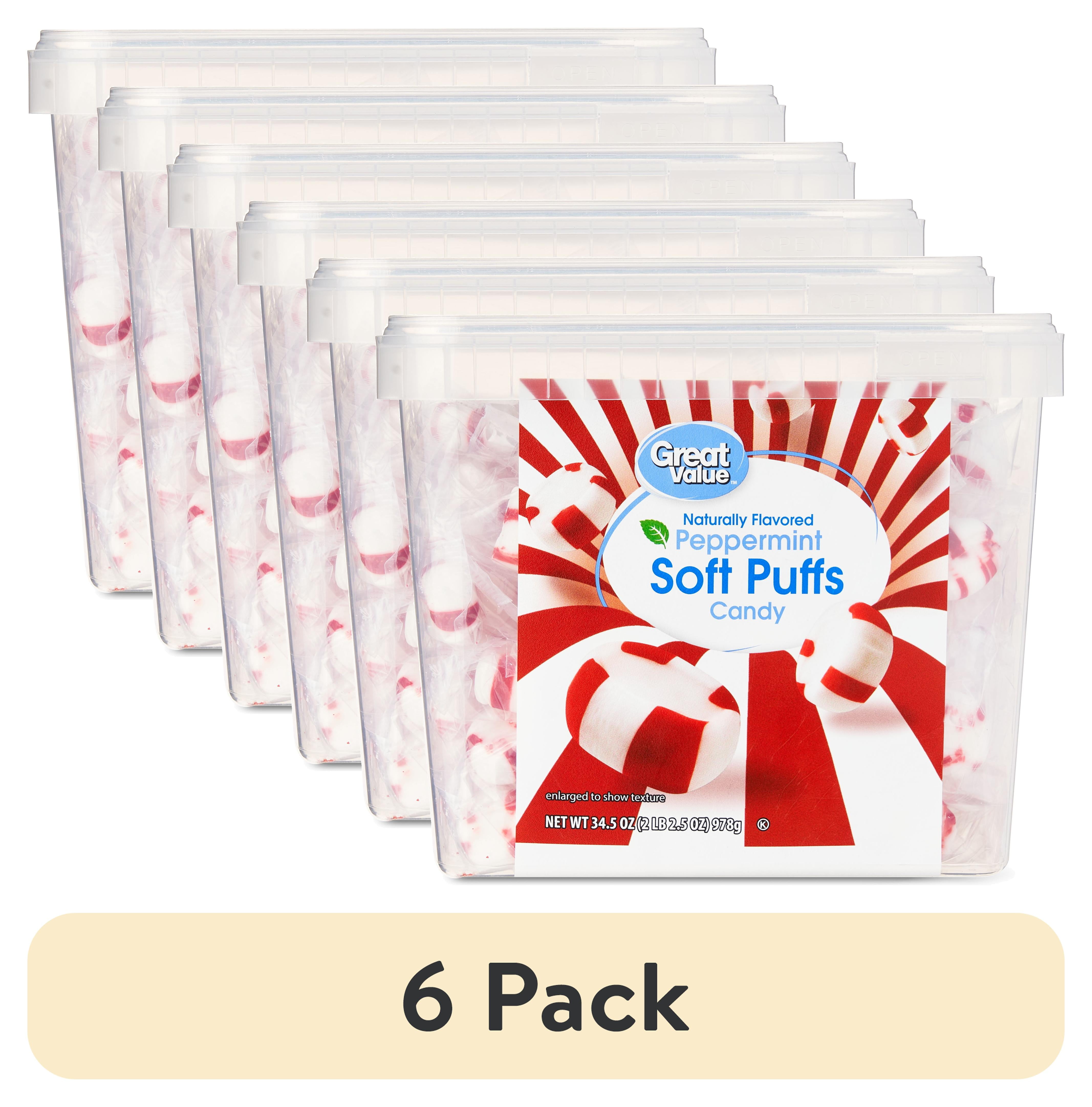 (6 pack) Great Value Peppermint Soft Puffs Candy, 34.5 oz - Walmart.com