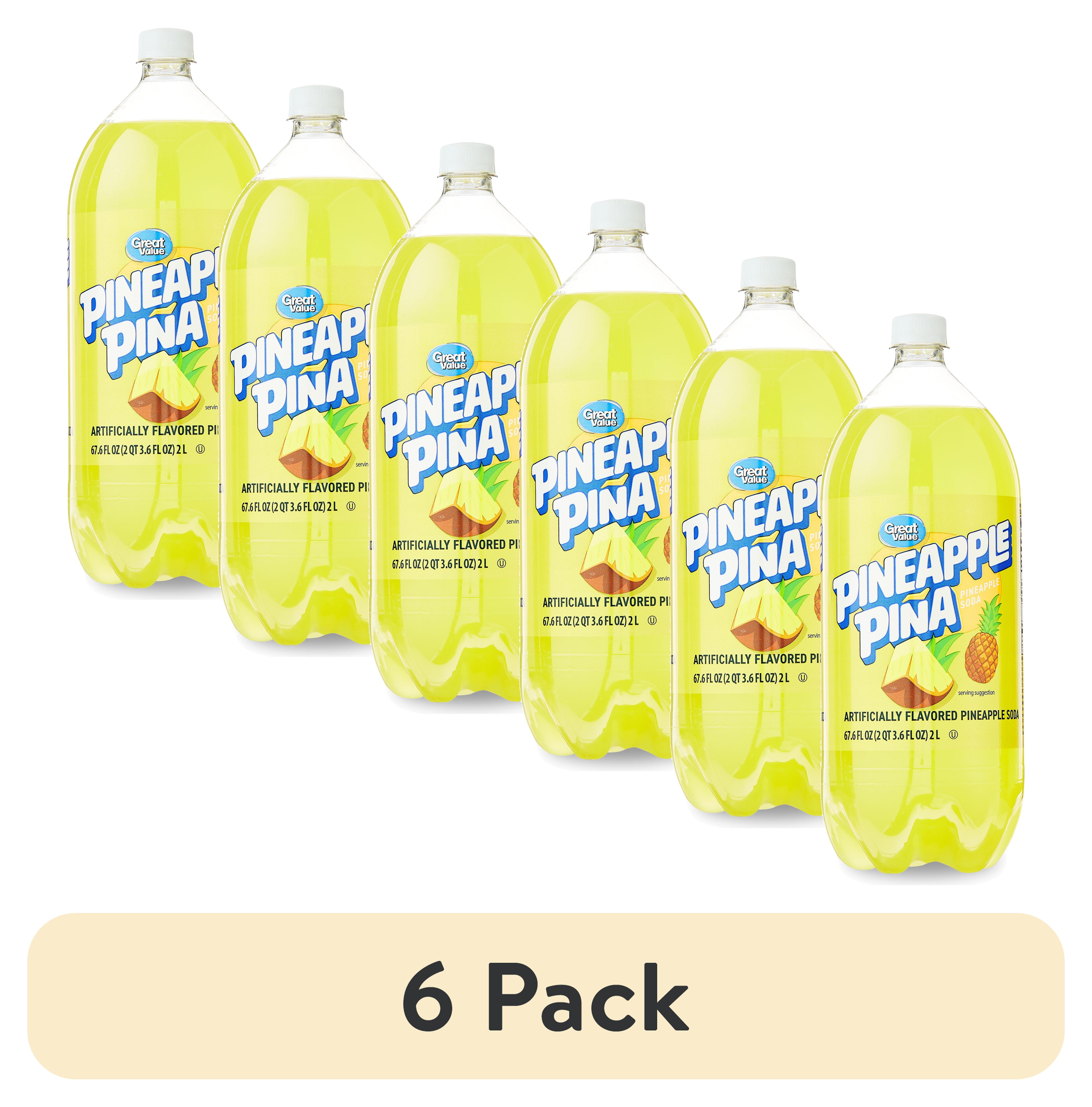 (6 pack) Great Value Pineapple Soda, 2 Liter Bottle - Walmart.com