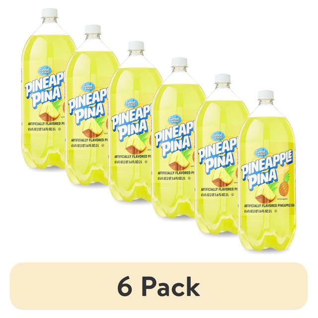 (6 pack) Great Value Pineapple Soda, 2 Liter Bottle - Walmart.com