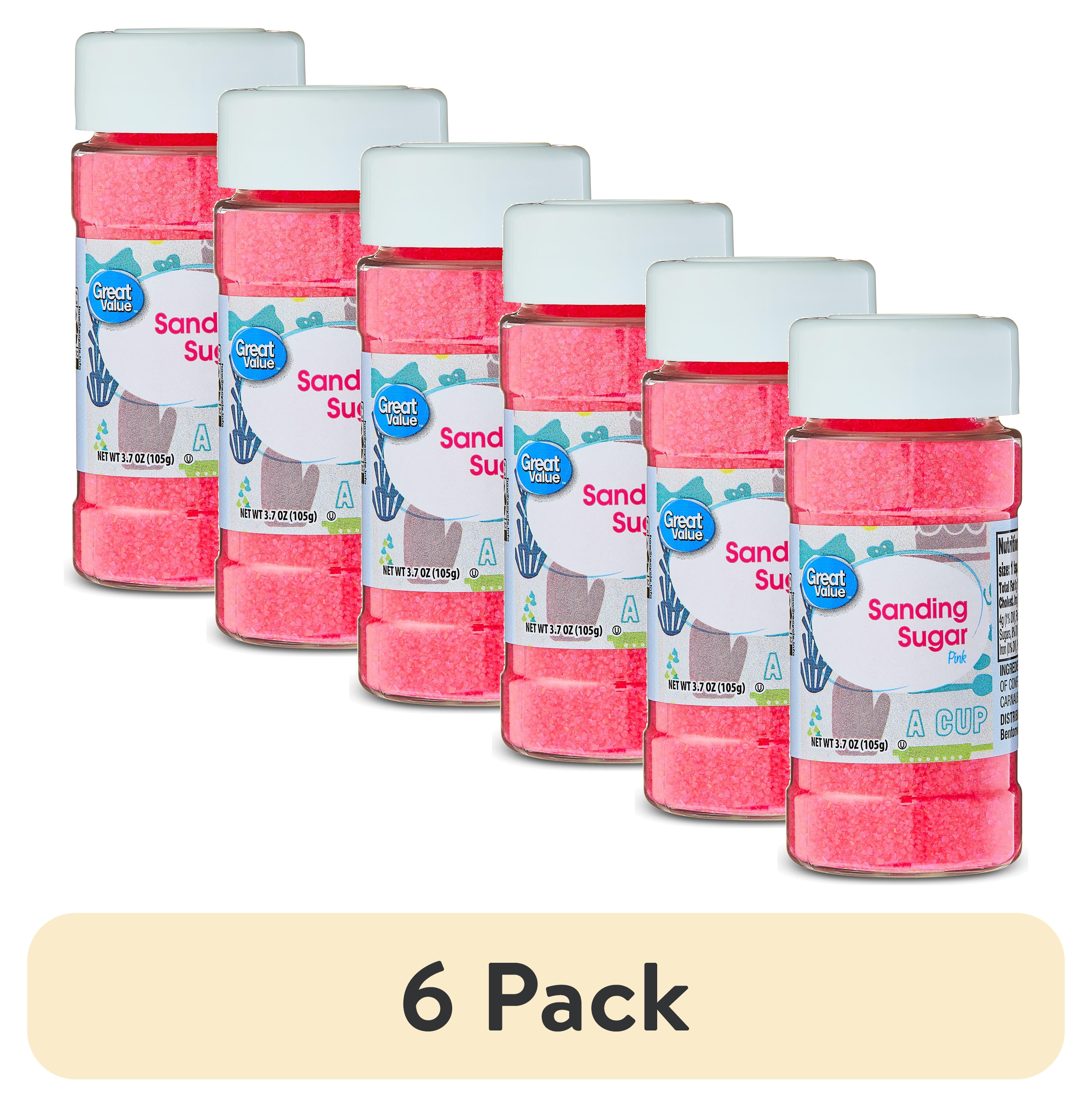 (6 pack) Great Value Pink Sanding Sugar, 3.7 oz - Walmart.com