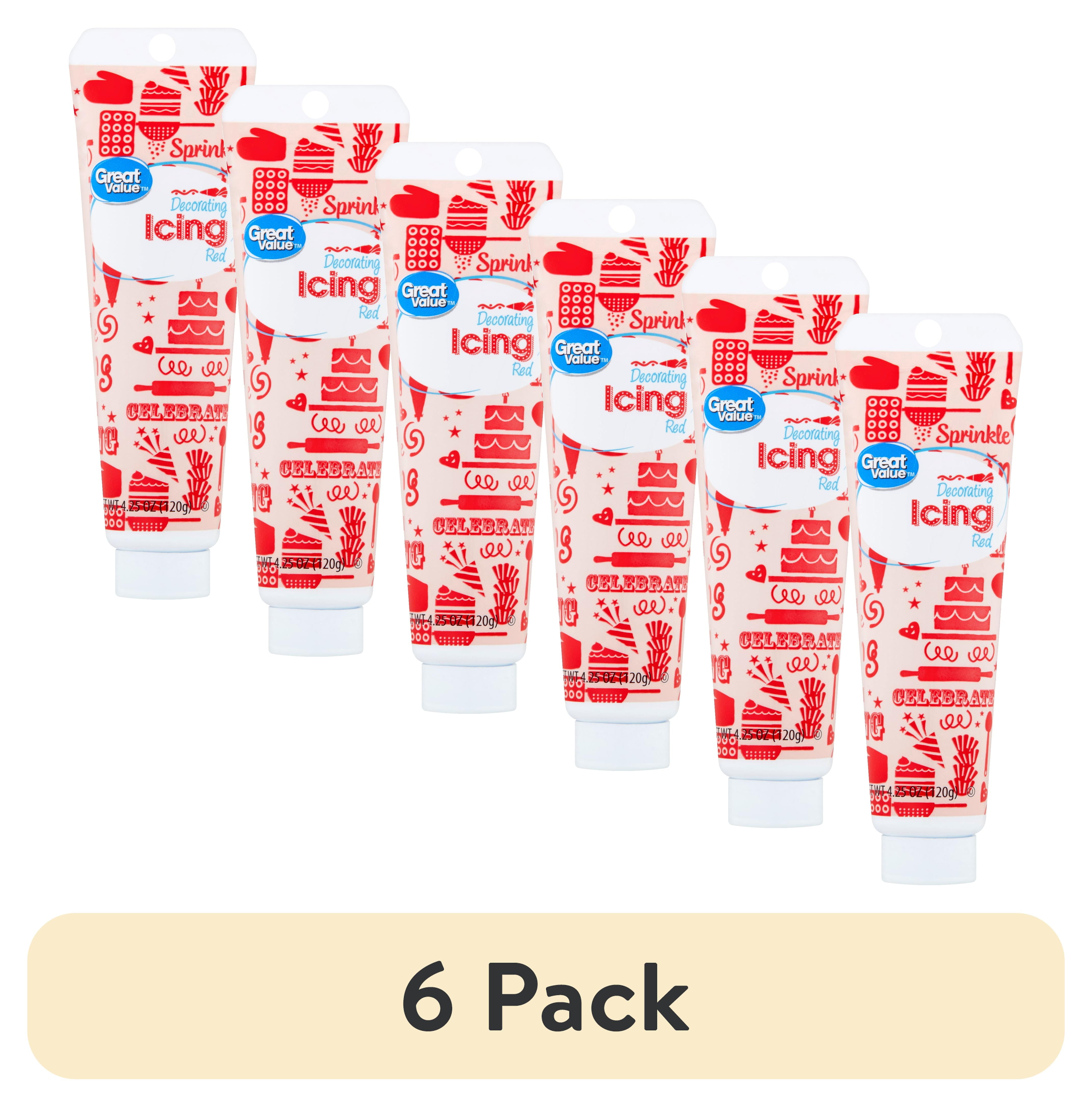 (6 pack) Great Value Red Decorating Icing, 4.25 oz - Walmart.com