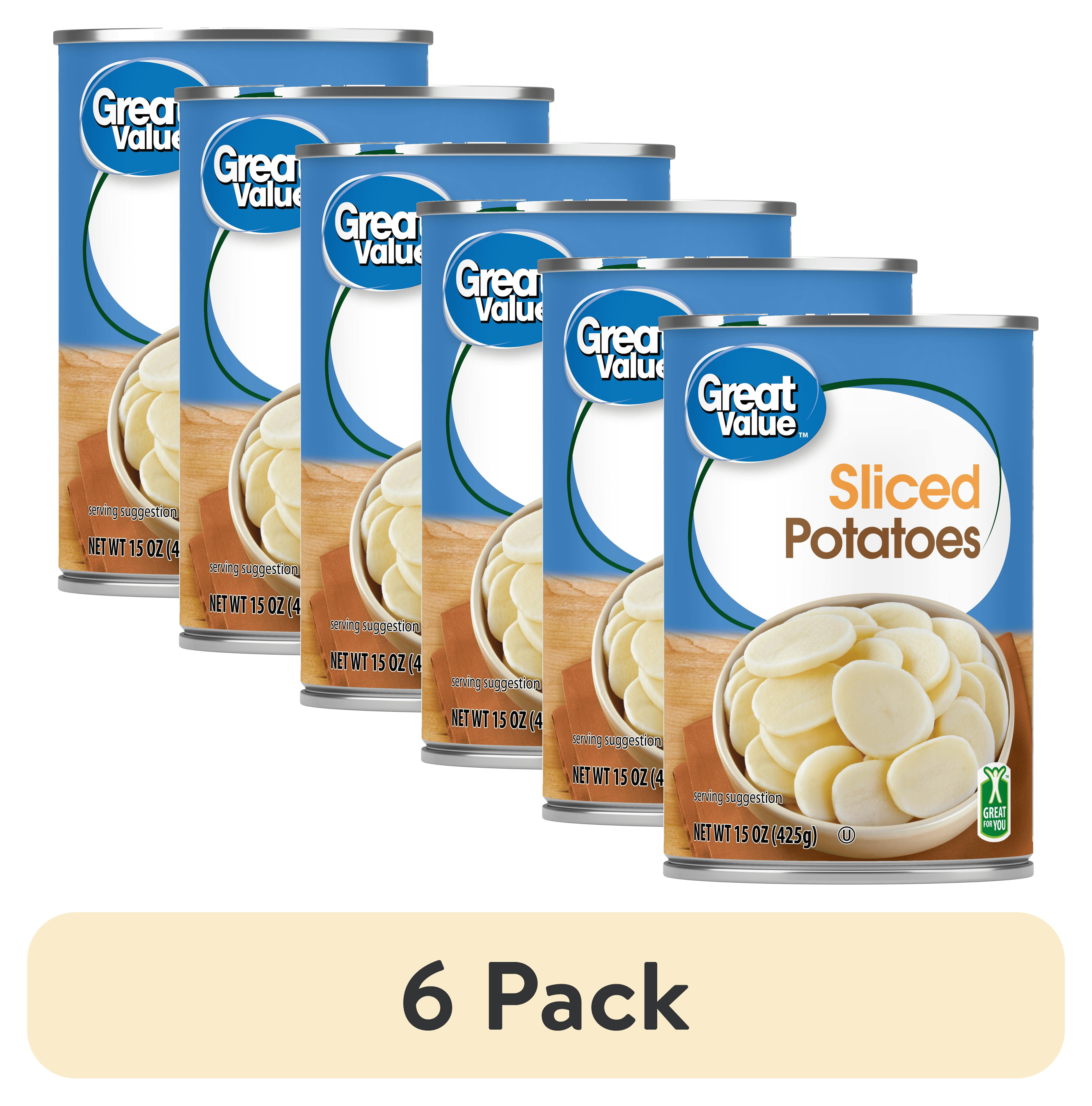 (6 pack) Great Value Sliced Potatoes, 15 oz Can - Walmart.com