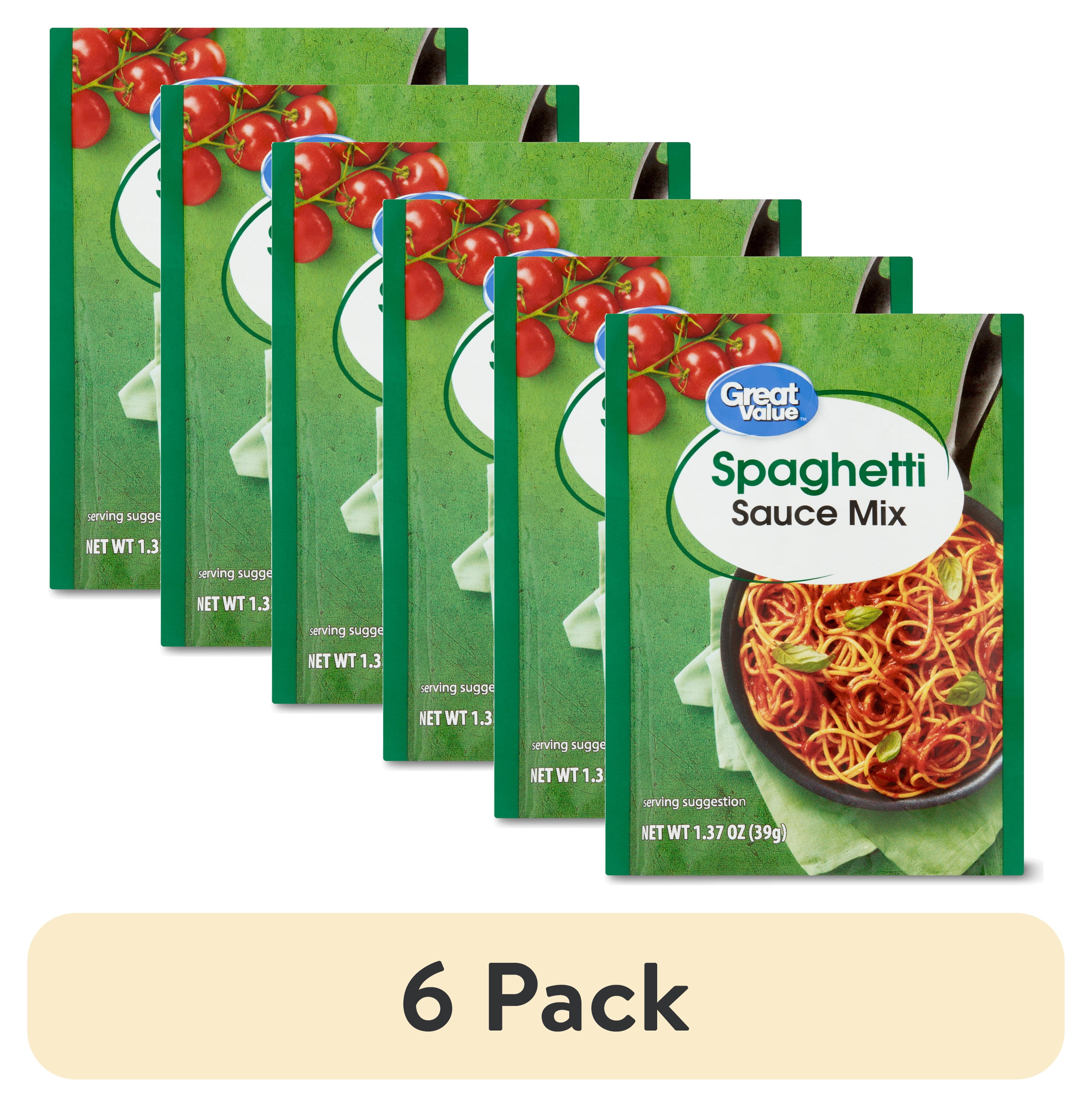 (6 pack) Great Value Spaghetti Sauce Mix, 1.37 oz - Walmart.com