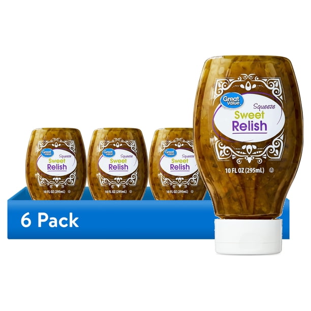 (6 pack) Great Value Squeeze Sweet Relish, 10 fl oz Bottle - Walmart ...