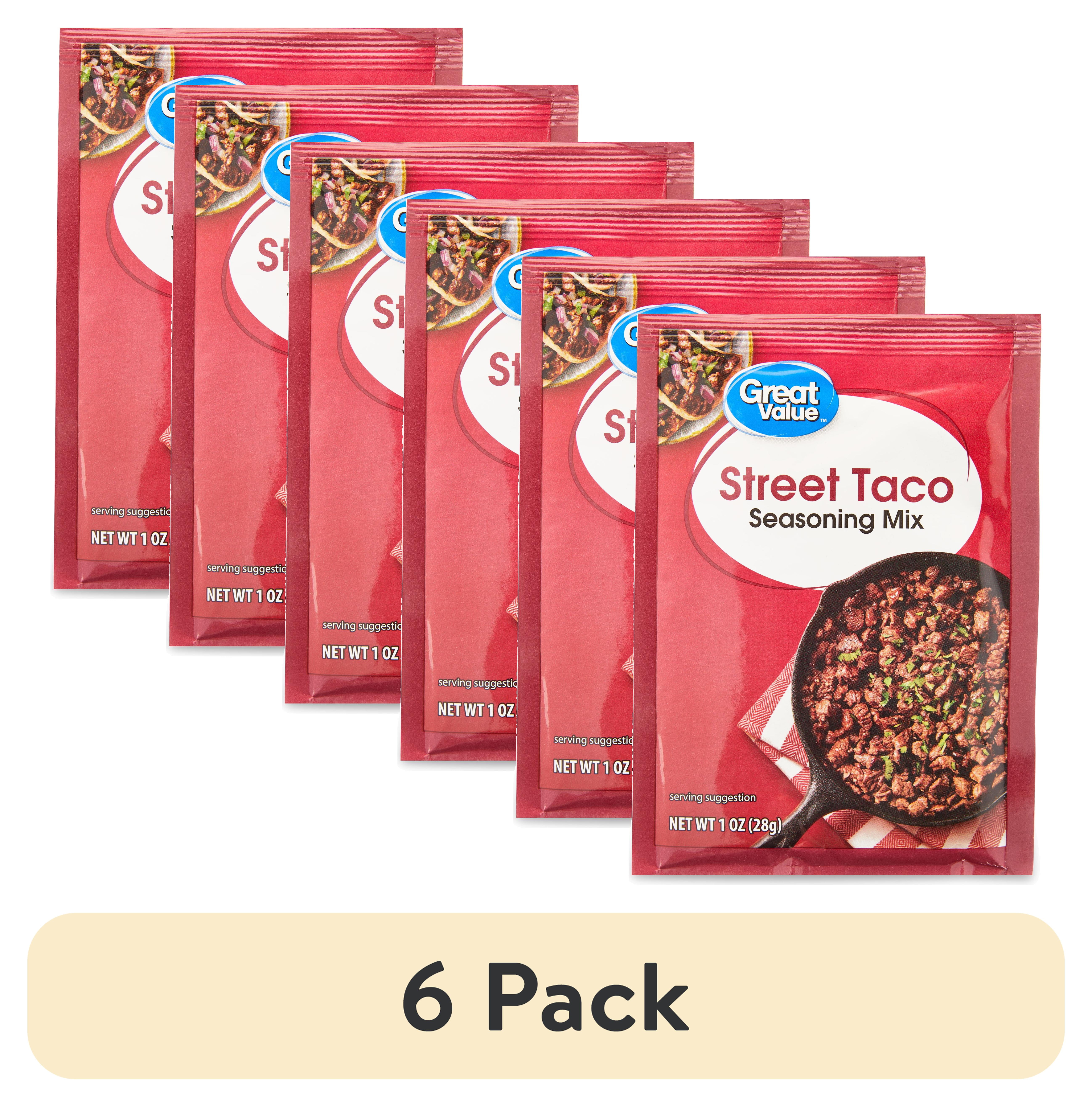 (6 pack) Great Value Street Taco Seasoning Mix, 1 oz - Walmart.com