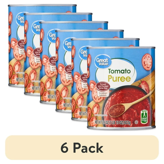 (6 pack) Great Value Tomato Puree, 29 oz - Walmart.com