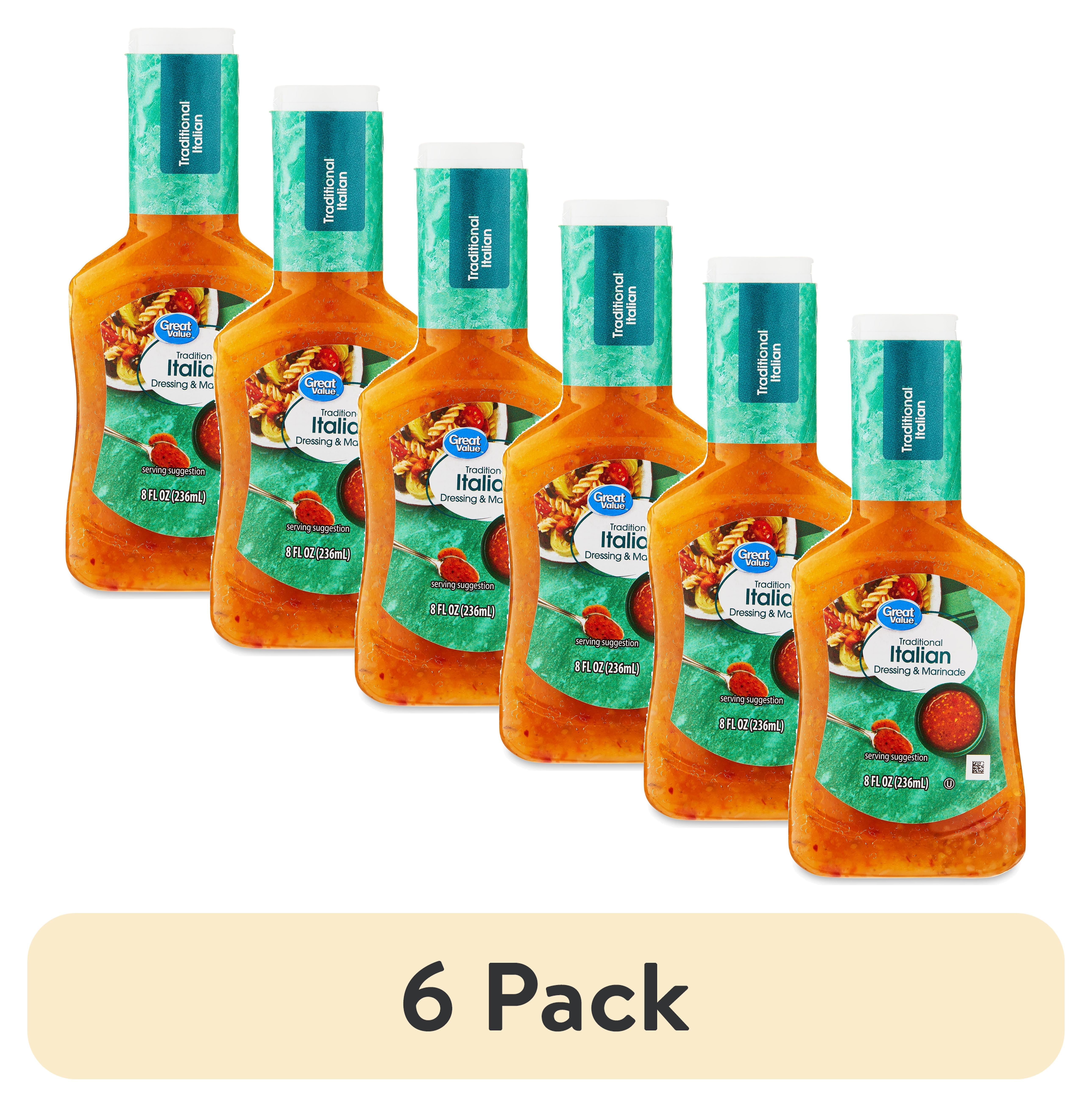 (6 pack) Great Value Traditional Italian Salad Dressing 8oz - Walmart.com