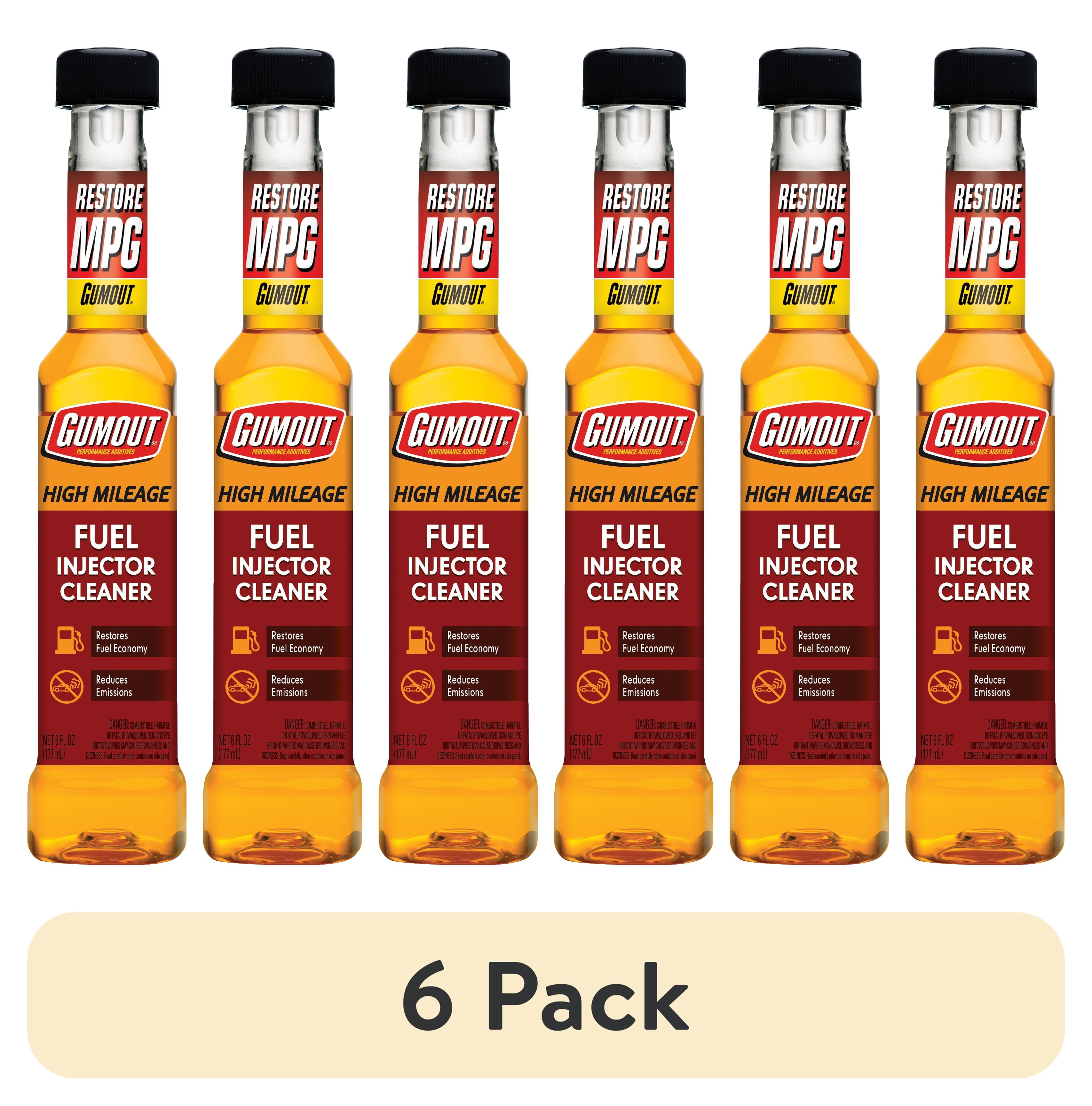 (6 pack) Gumout High Mileage Fuel Injector Cleaner Additive, 6 oz ...
