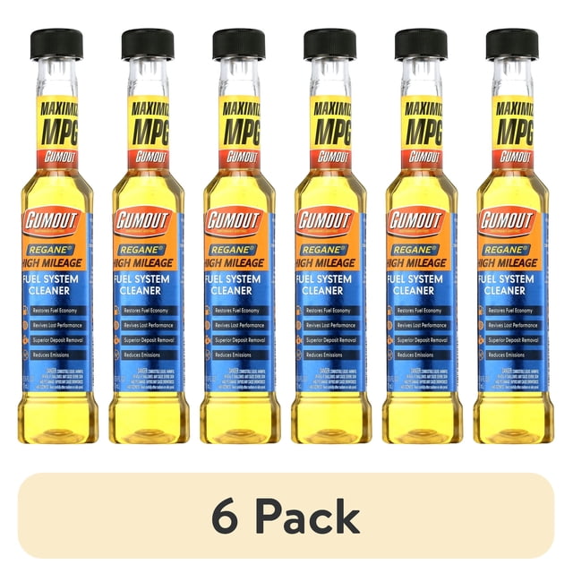 (6 pack) Gumout Regane High Mileage Fuel System Cleaner Additive, 6OZ ...