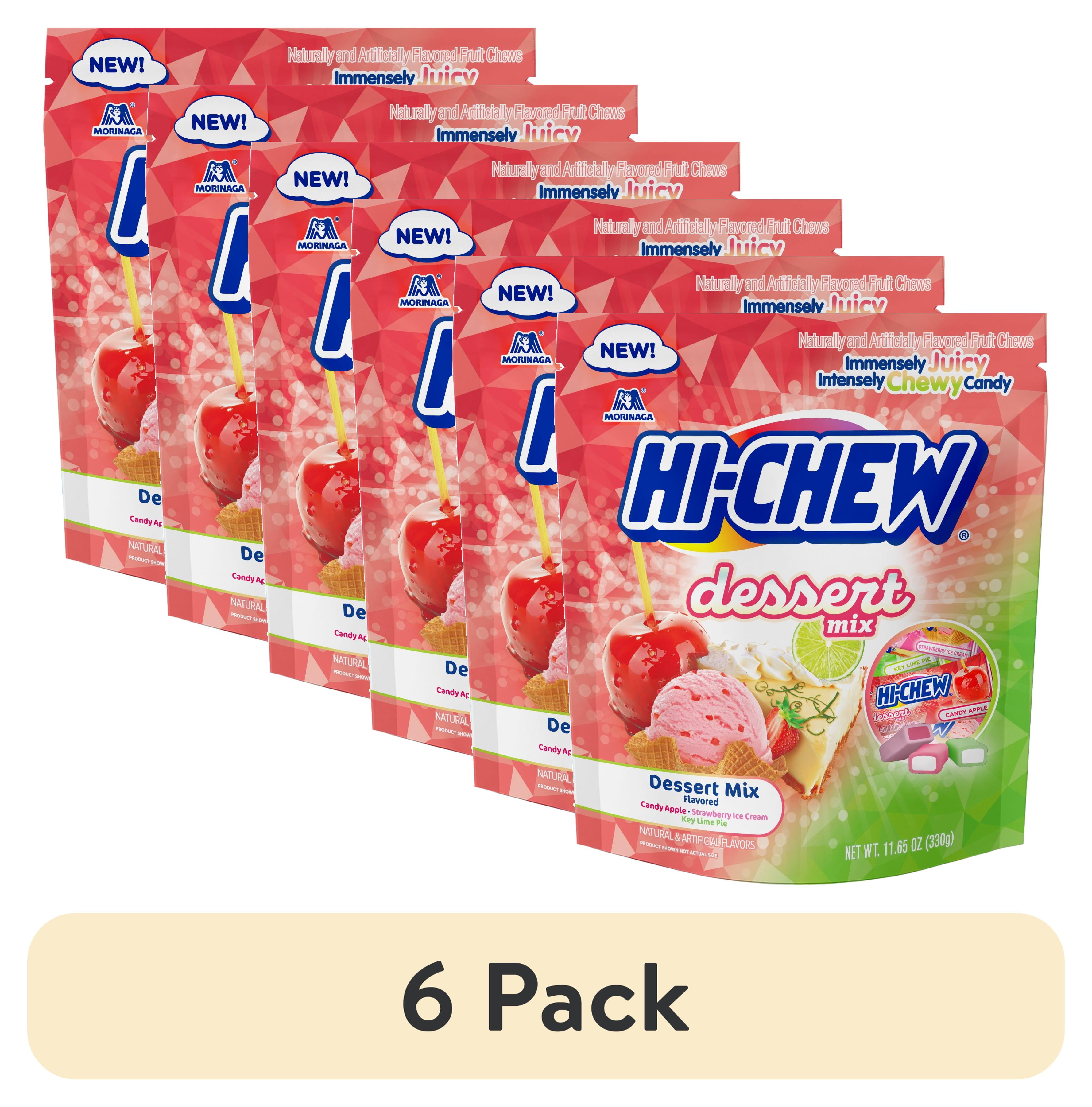 (6 pack) HI-CHEW Dessert Mix Chewy Candy, 11.65 oz, Stand up Pouch ...