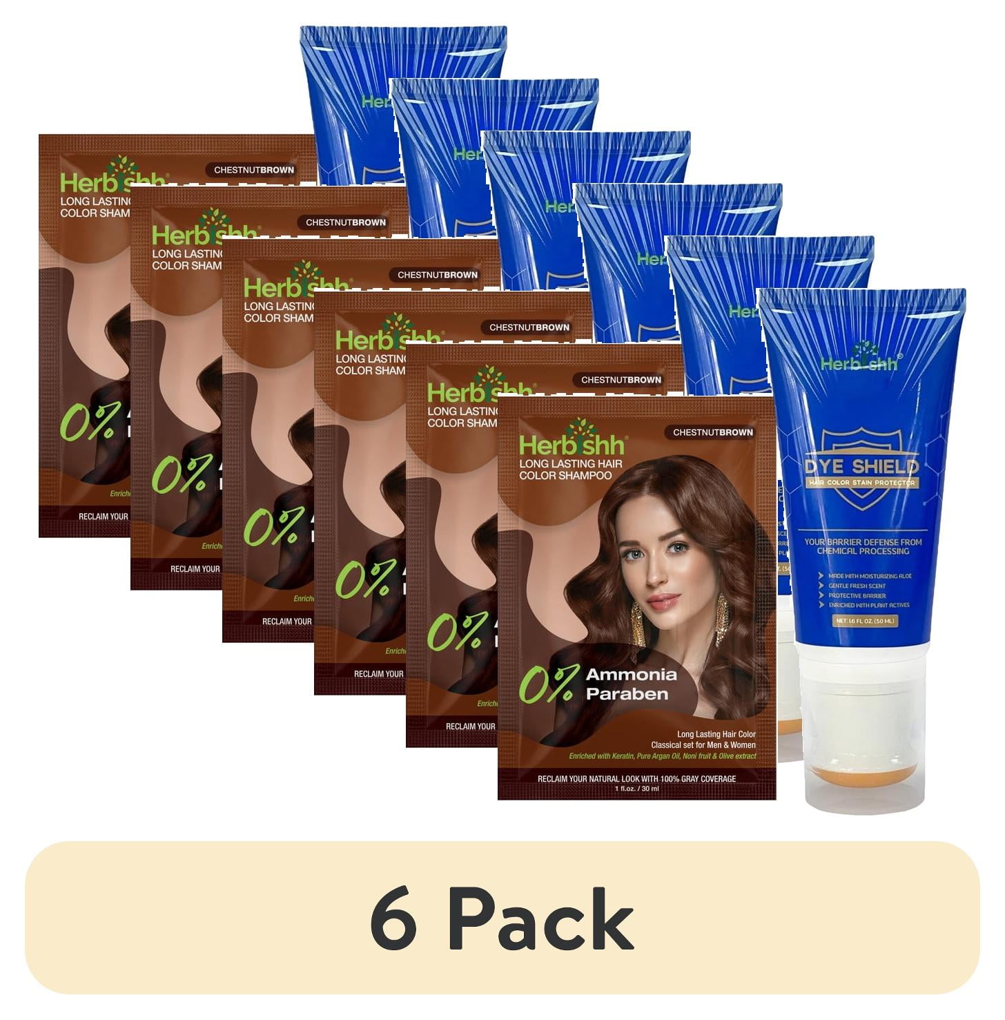 (6 pack) Hair Color Shampoo – Pack of 1 – 3-in-1 Dye, Conditioner ...