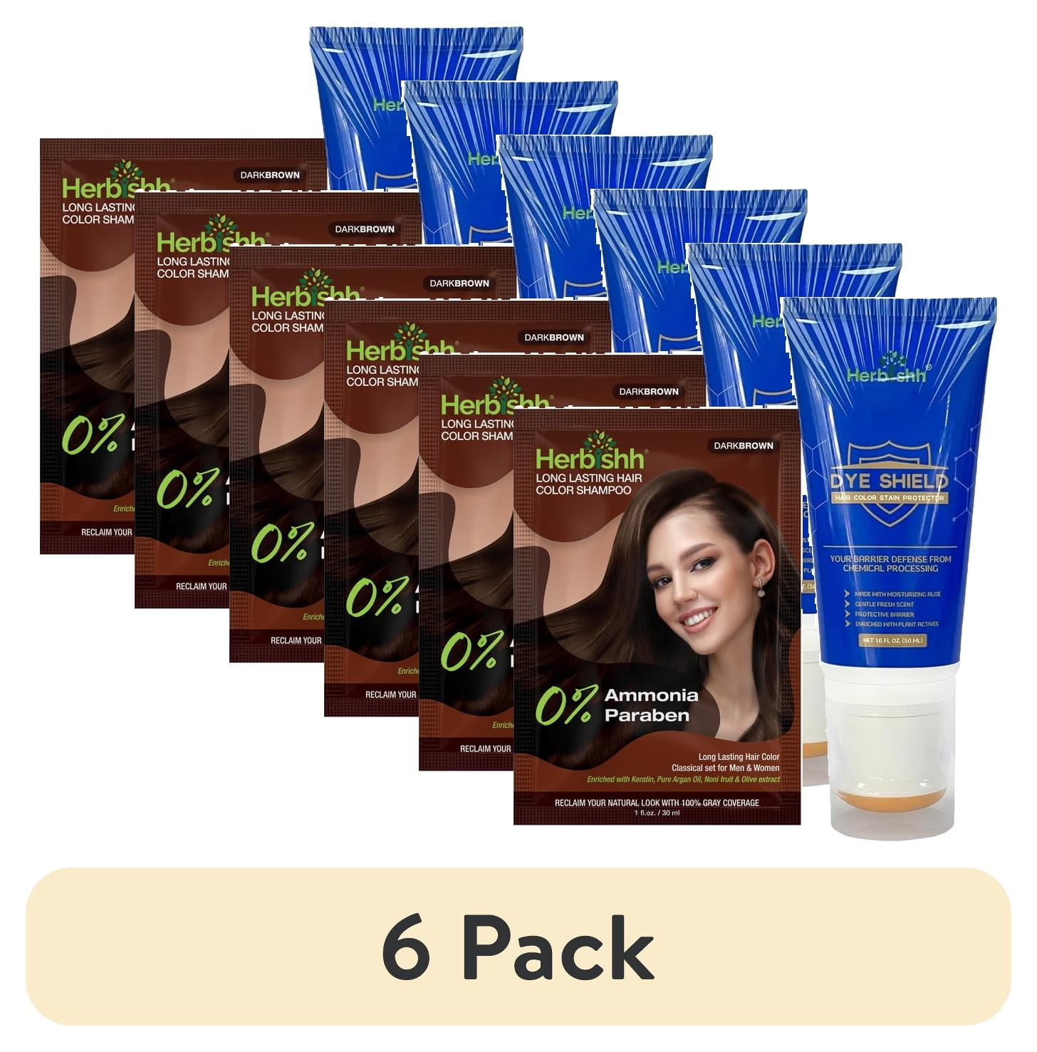 (6 pack) Hair Color Shampoo – Pack of 1 – 3-in-1 Dye, Conditioner ...