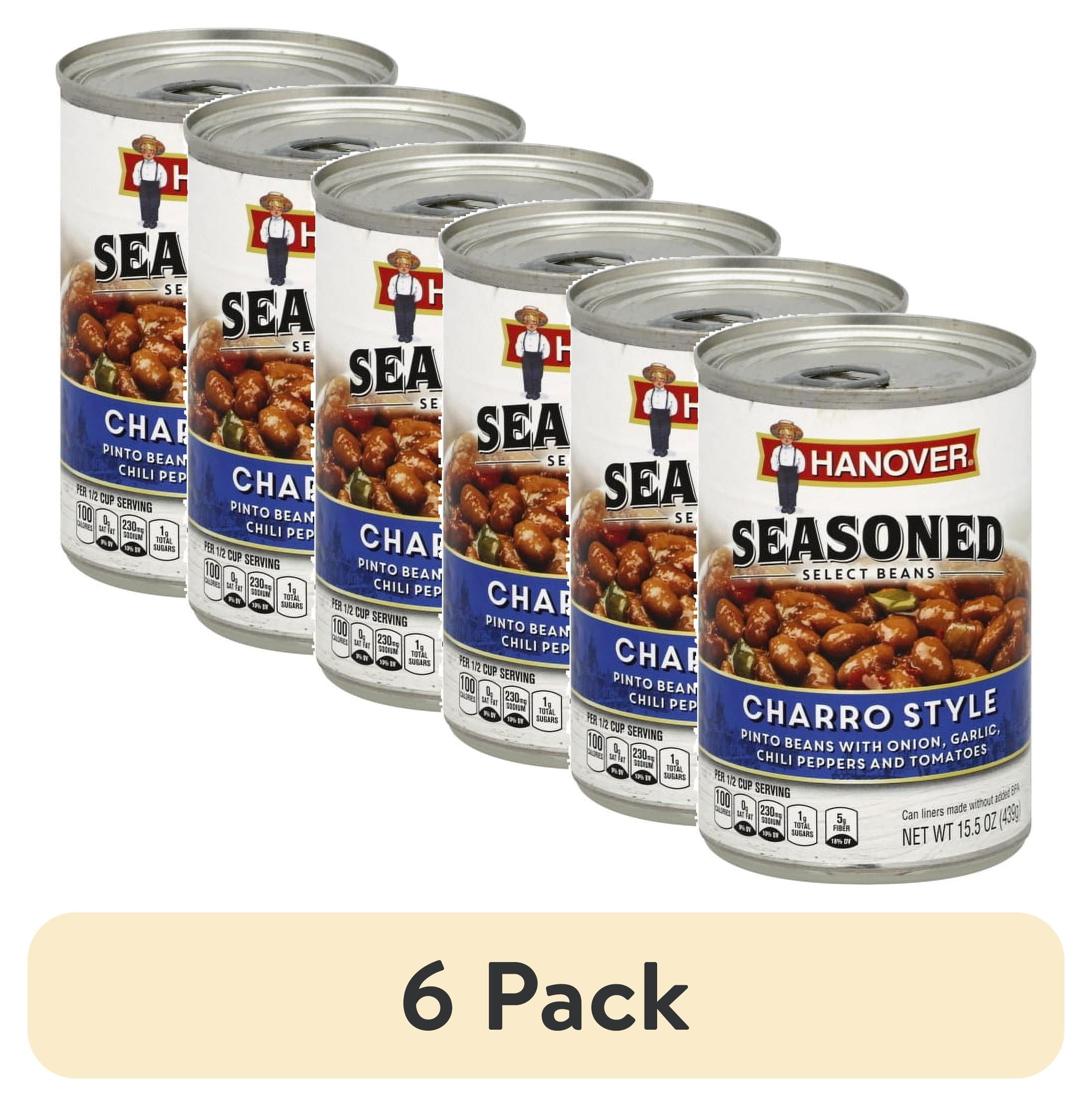 (6 pack) Hanover Seasoned Select Charro Style Pinto Beans, 15.5 oz Can ...