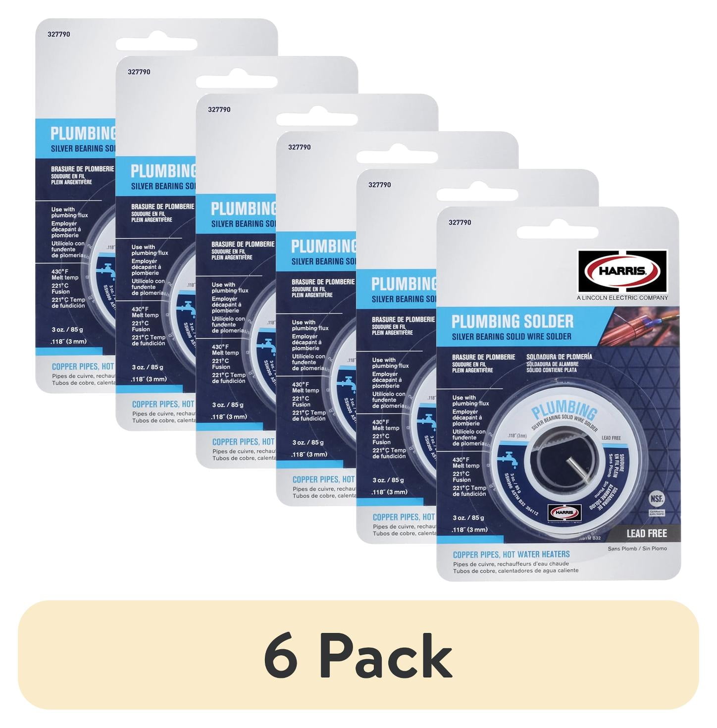 (6 pack) Harris Products Group Silver Plumbing Solder 3oz - Walmart.com