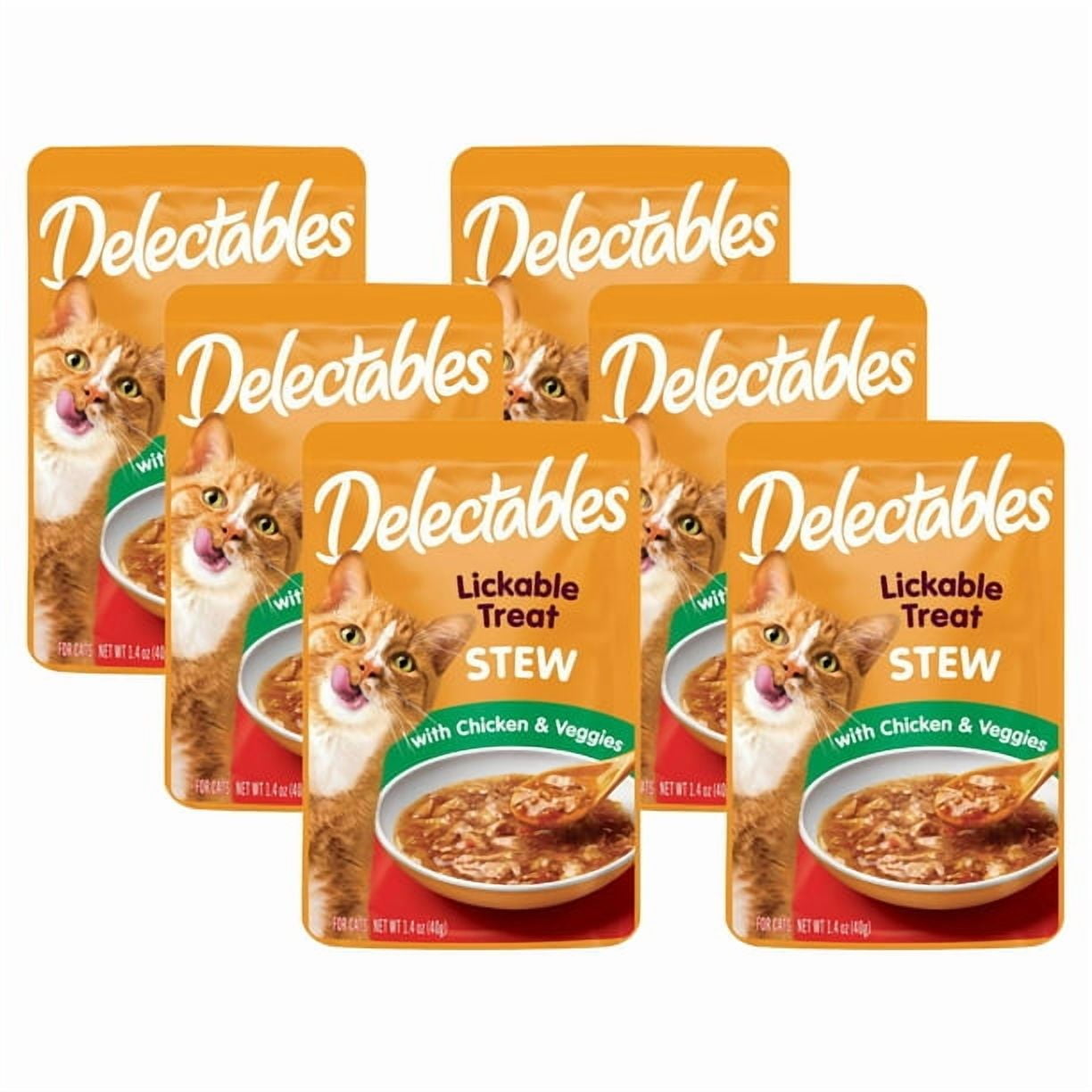 (6 pack) Hartz Delectables Lickable Stew Wet Cat Treat - Chicken ...