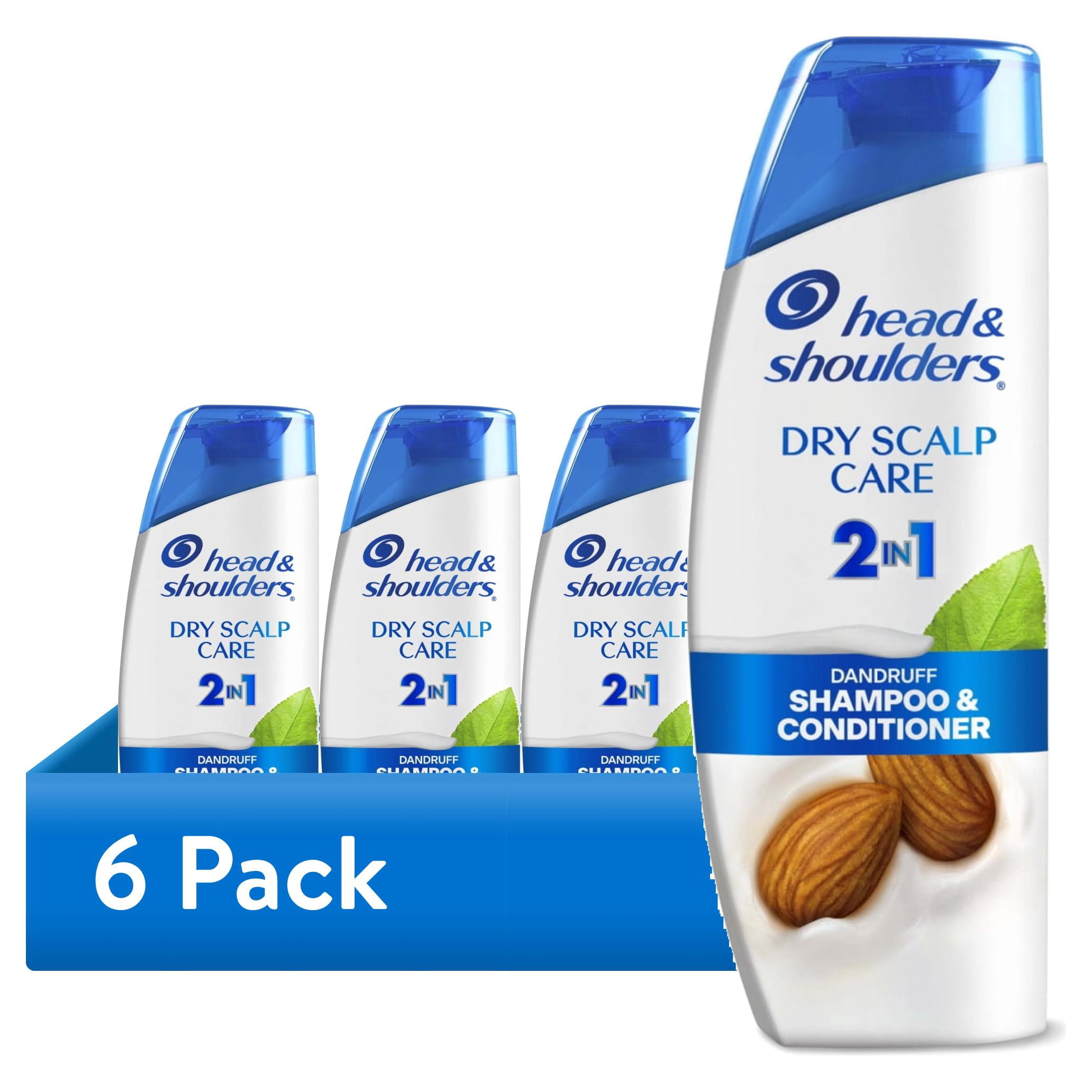 (6 pack) Head and Shoulders 2 in 1 Dandruff Shampoo and Conditioner ...