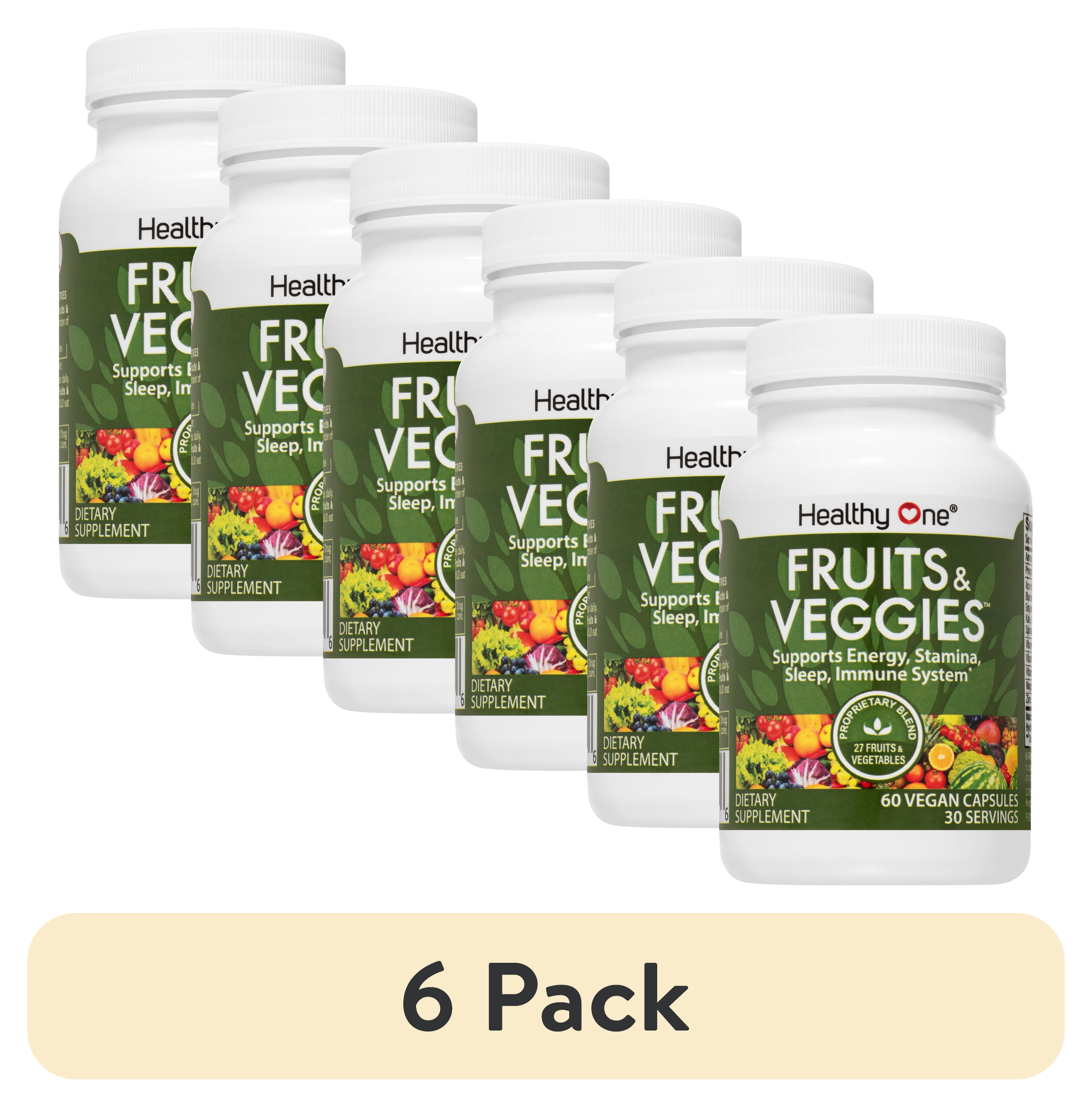 (6 pack) Healthy One Fruits and Veggies Supplement Capsules - 27 ...