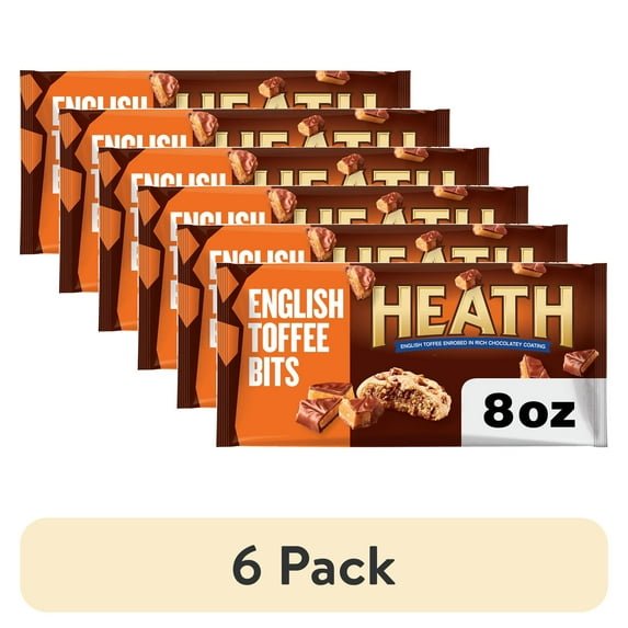 (6 pack) Heath Chocolatey English Toffee Baking Bits, Bag 8 oz - Walmart.com