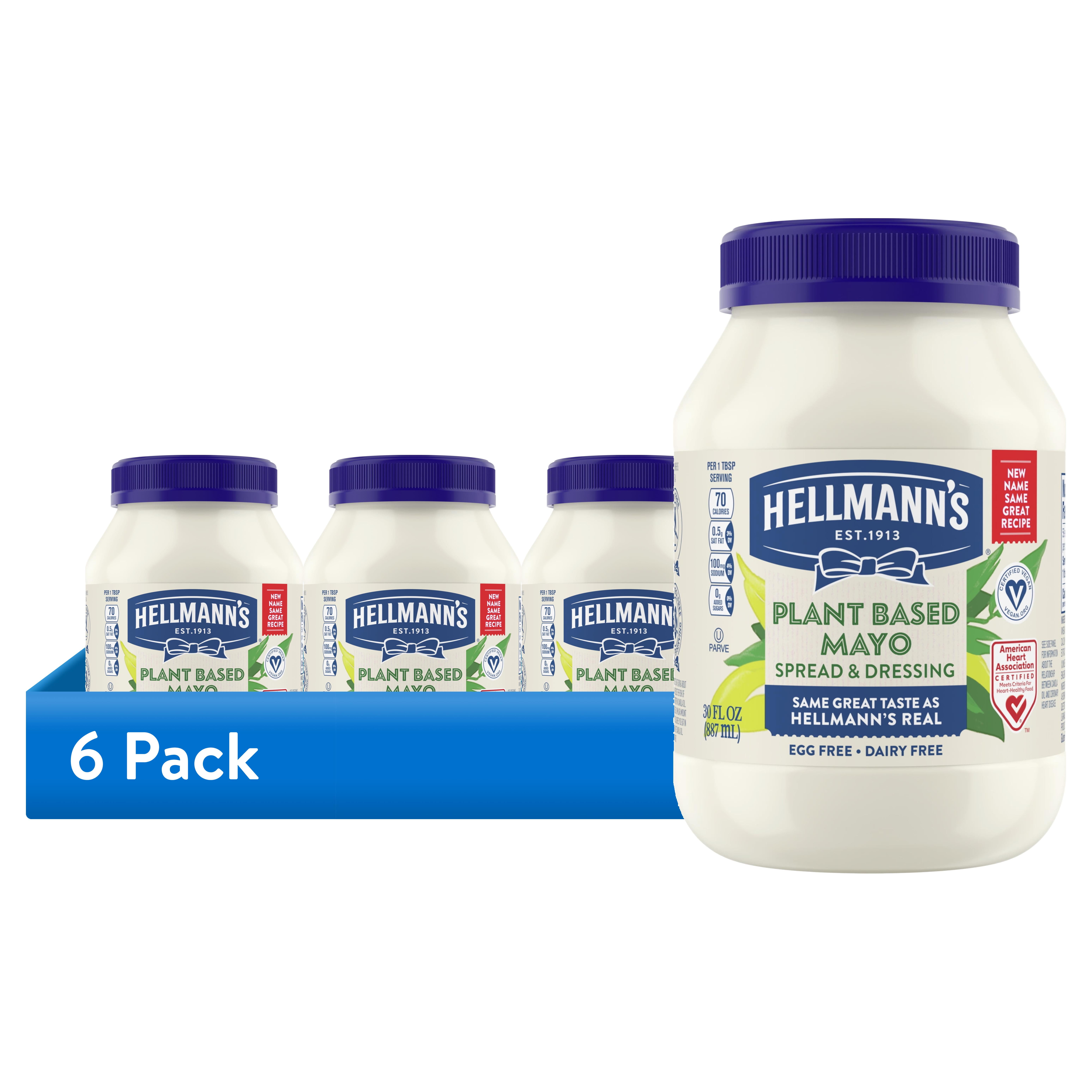 (6 pack) Hellmann's Plant Based Mayonnaise Spread & Dressing Condiments ...