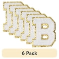 (6 pack) Hello Hobby Chenille B White Patch - Walmart.com