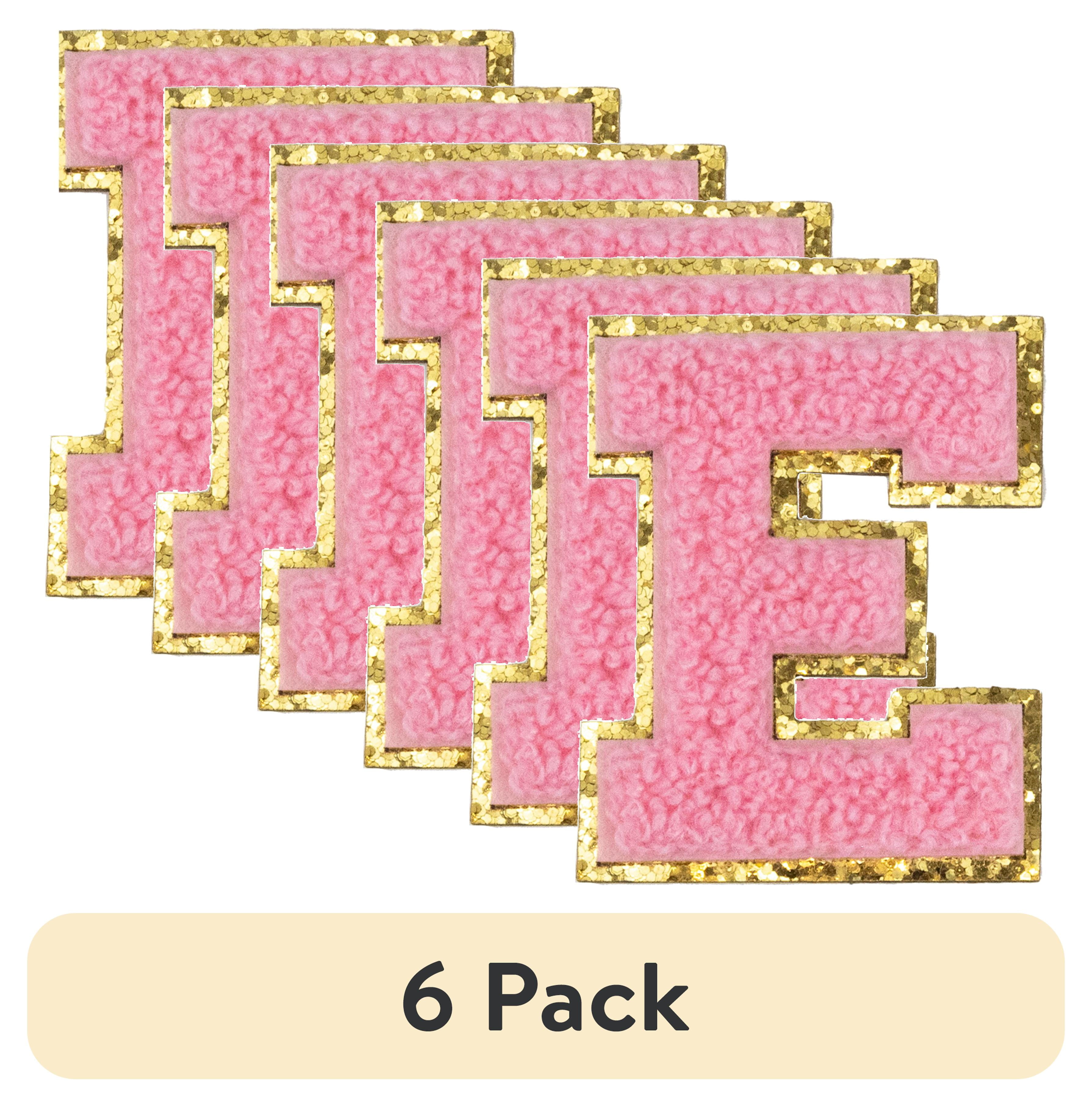 (6 pack) Hello Hobby Chenille E Pink Patch - Walmart.com