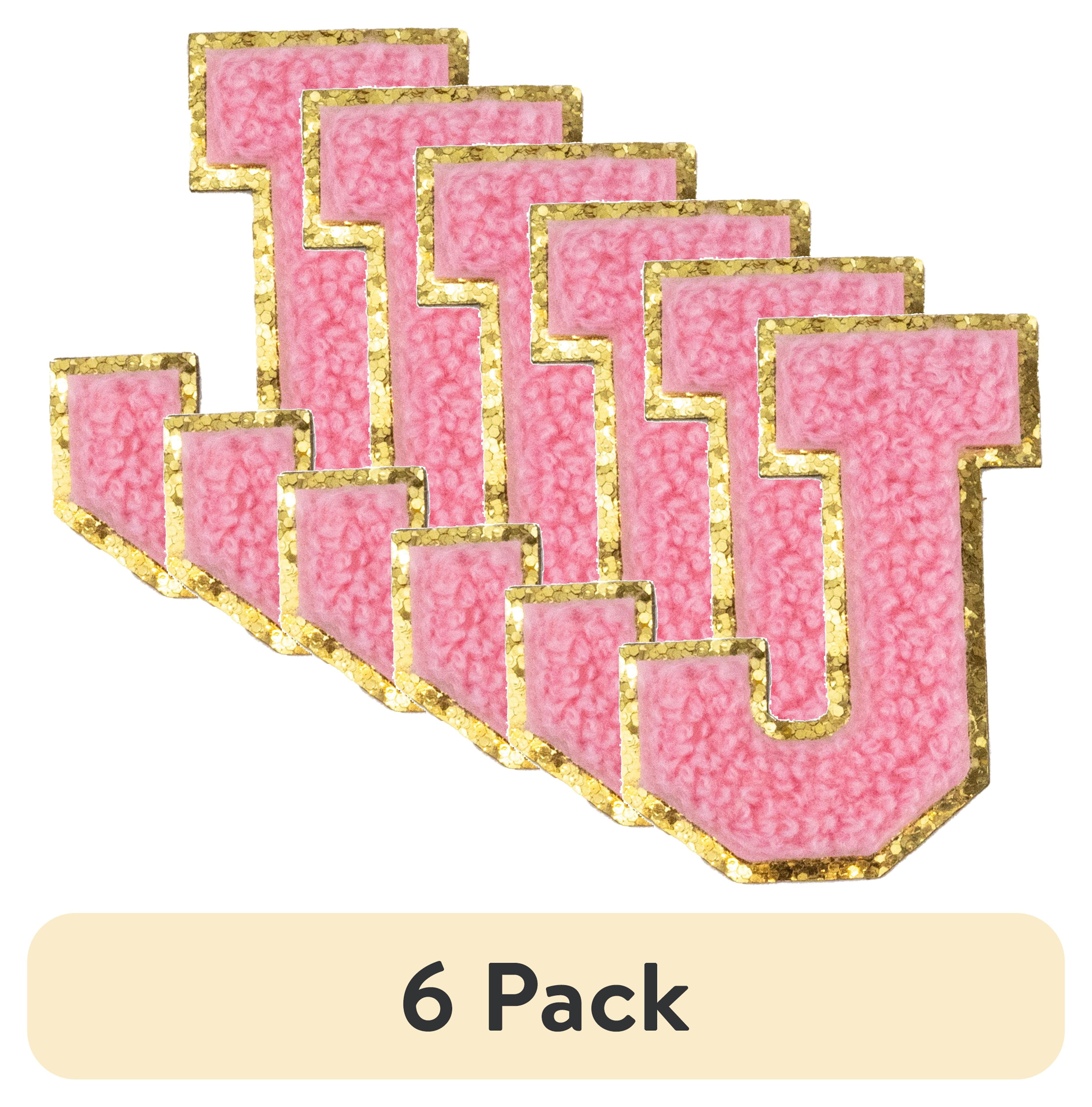 (6 pack) Hello Hobby Chenille J Pink Patch - Walmart.com