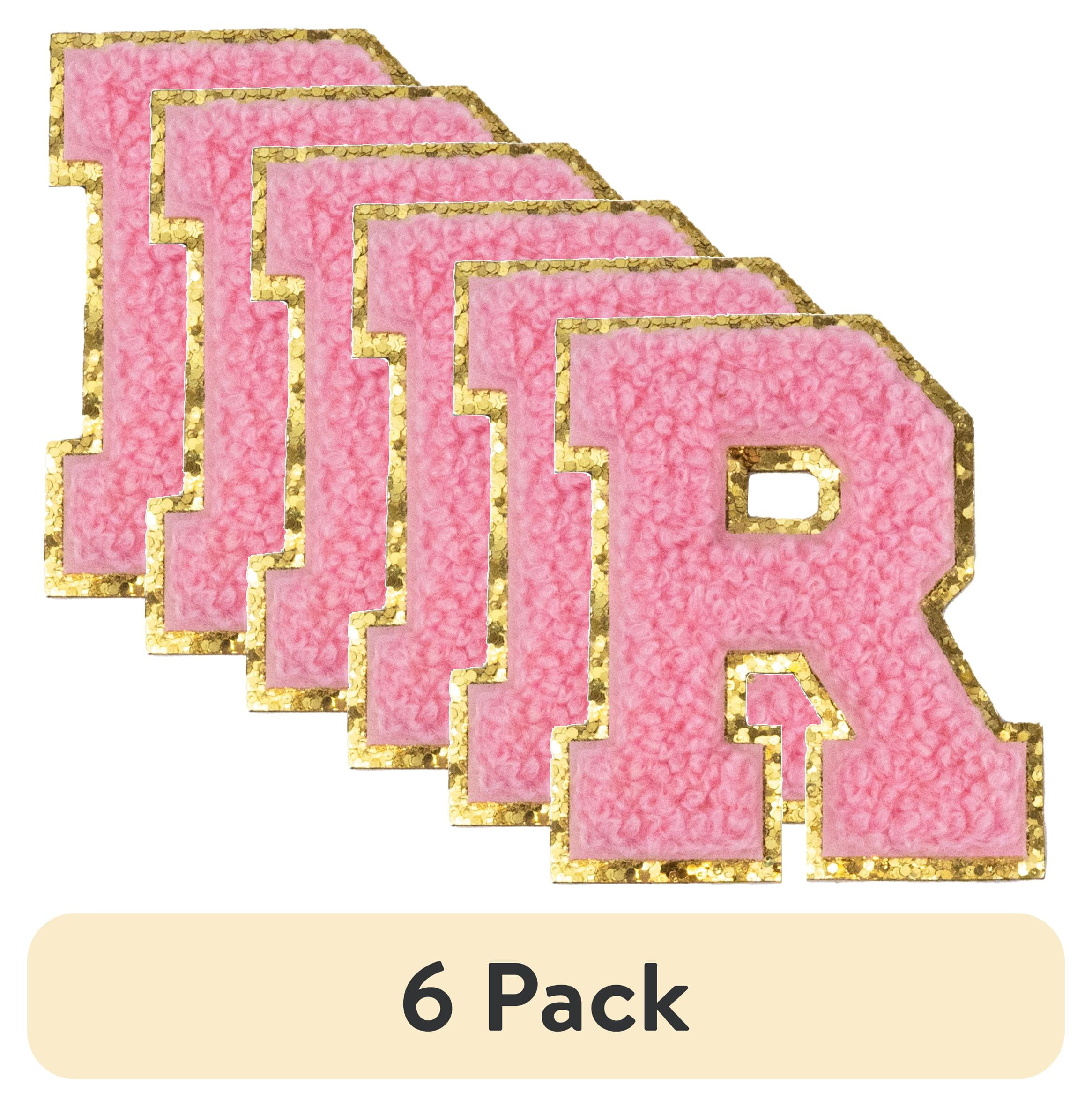 (6 pack) Hello Hobby Chenille R Pink Patch - Walmart.com