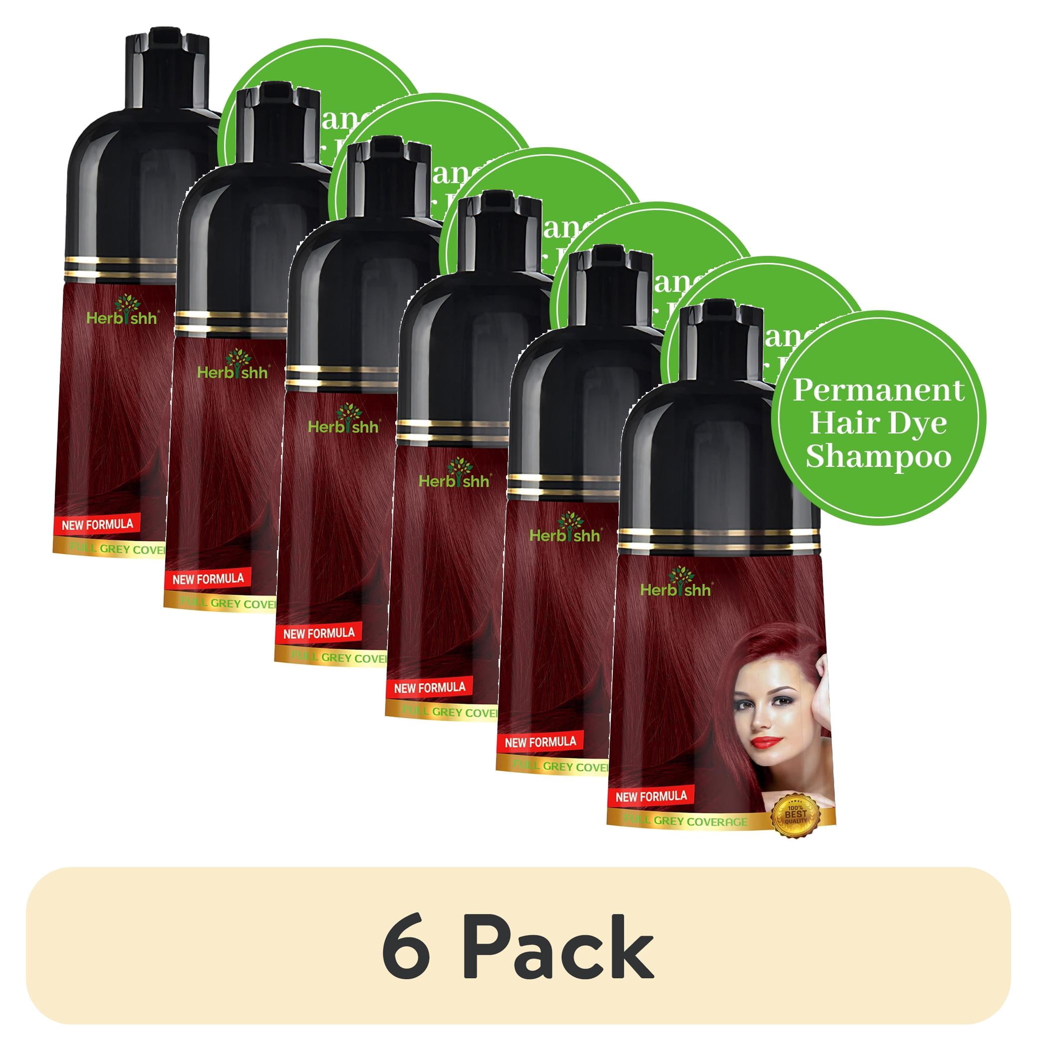 (6 pack) Herbishh Hair Color Shampoo for Grey Hair 500ml + Argan Hair ...