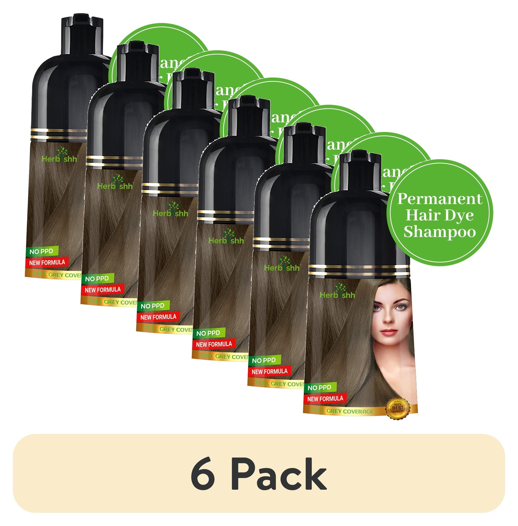 (6 pack) Herbishh Hair Color Shampoo for Grey Hair 500ml + Argan Hair ...
