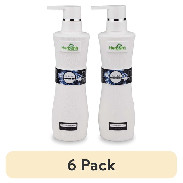 (6 pack) Herbishh Ice Spa Shampoo & Conditioner Set for Nourished Hair ...