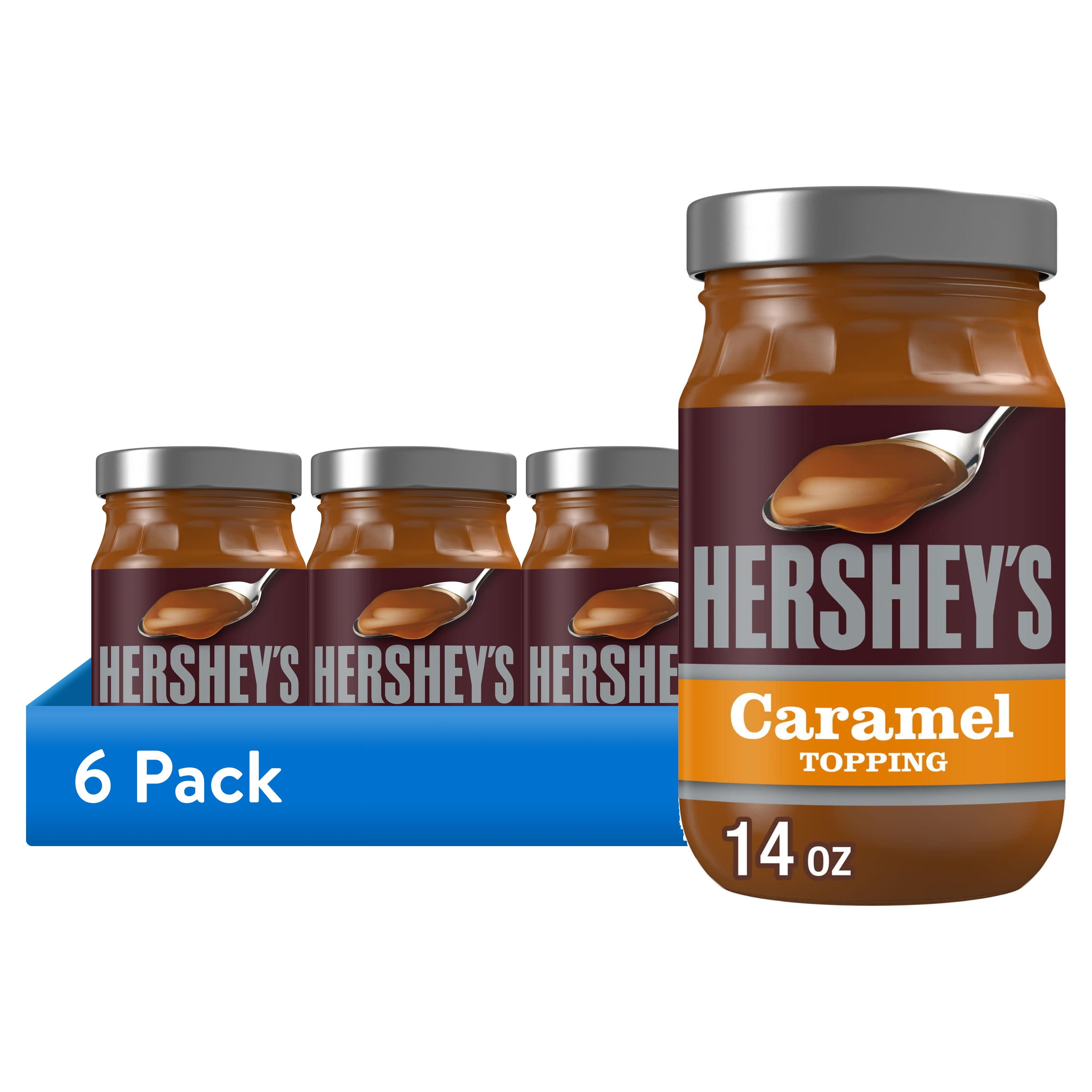 (6 pack) Hershey's Caramel Topping, Jar 14 oz - Walmart.com