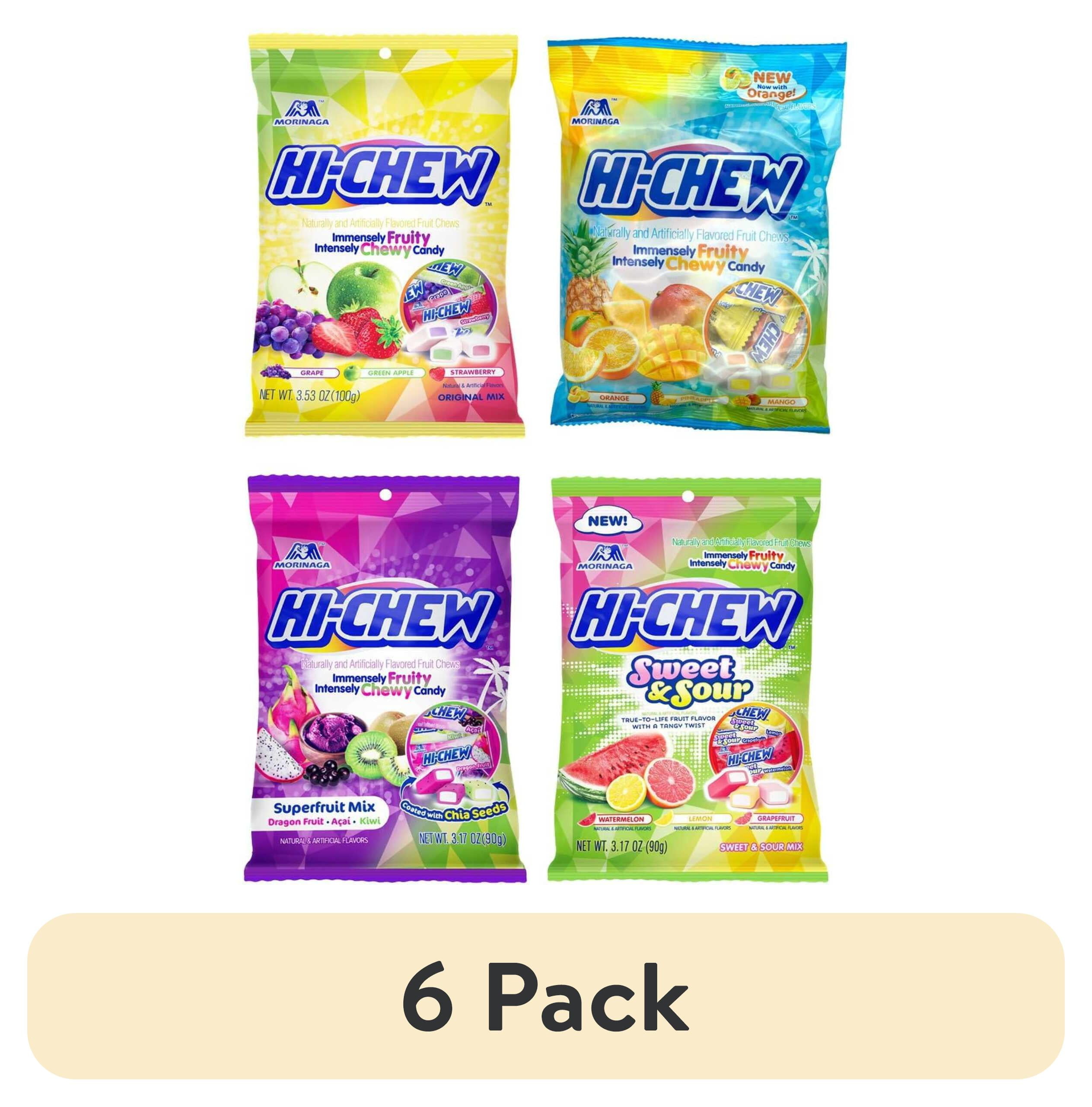 (6 pack) Hi Chew 4 Essential Variety Pack (Original, SuperFruit ...