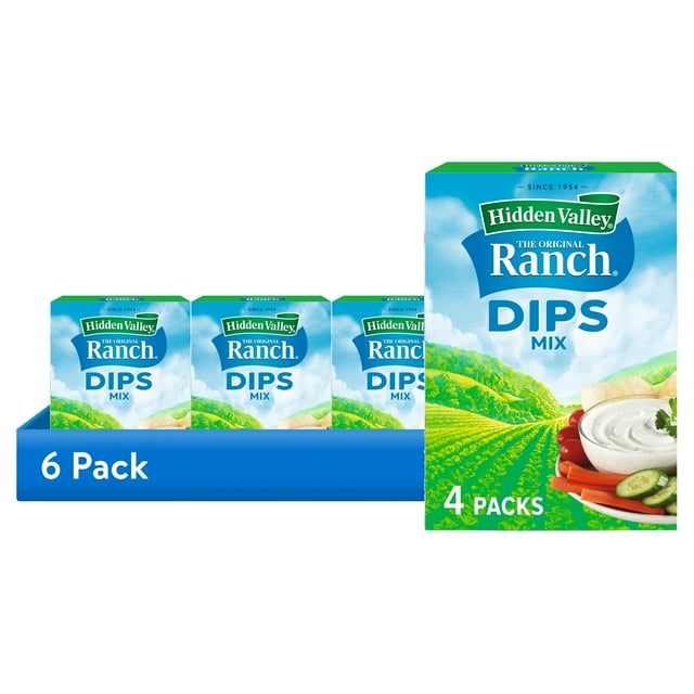 (6 pack) Hidden Valley Original Ranch Dips Mix, Gluten Free, Keto ...