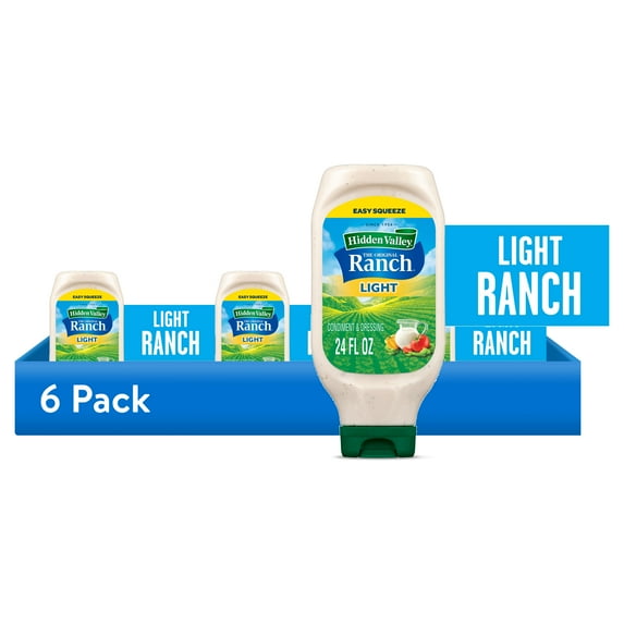 (6 pack) Hidden Valley Original Ranch Light Salad Dressing and Topping ...