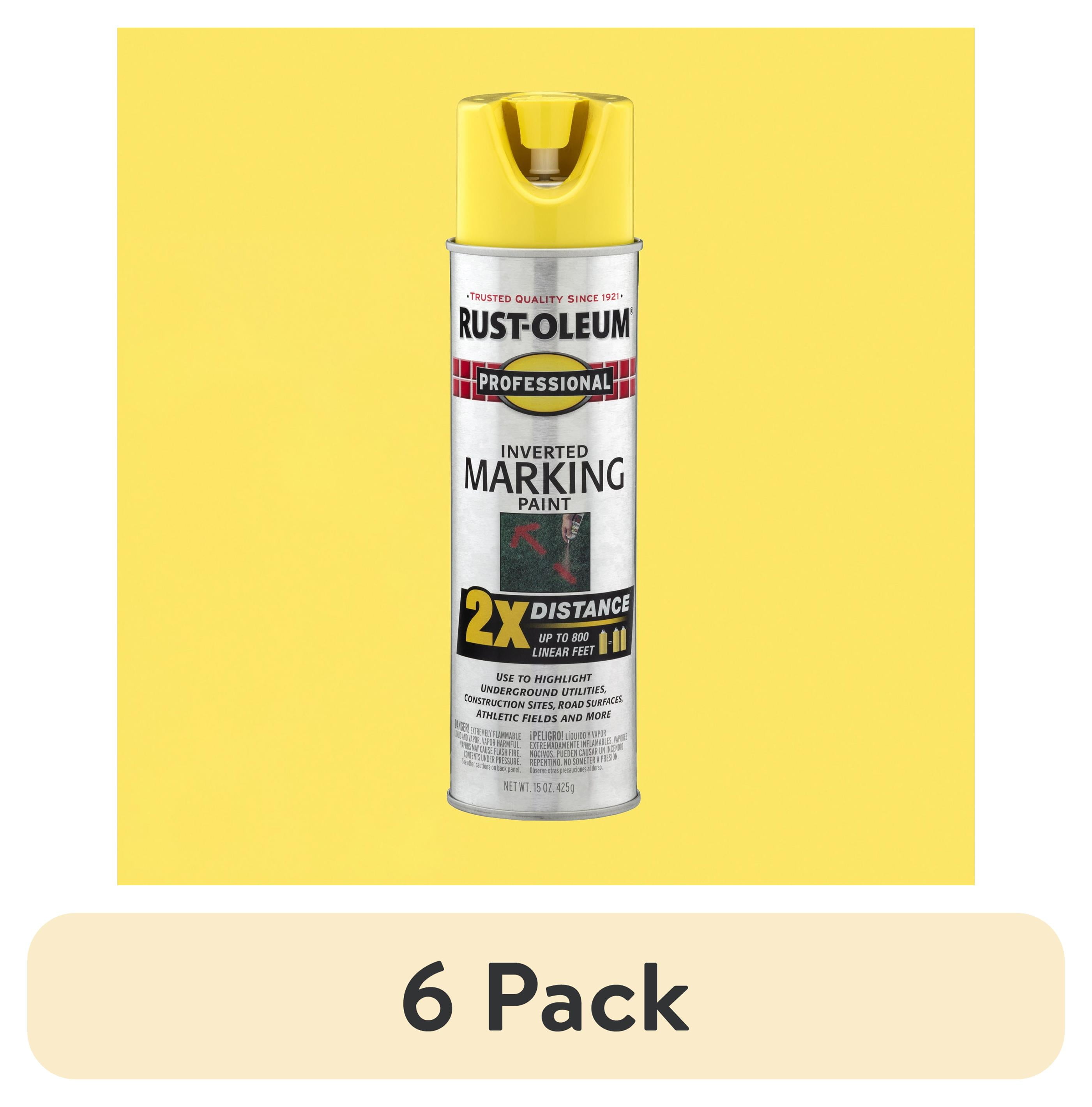 (6 pack) High Visibility Yellow, Rust-Oleum Professional Inverted ...